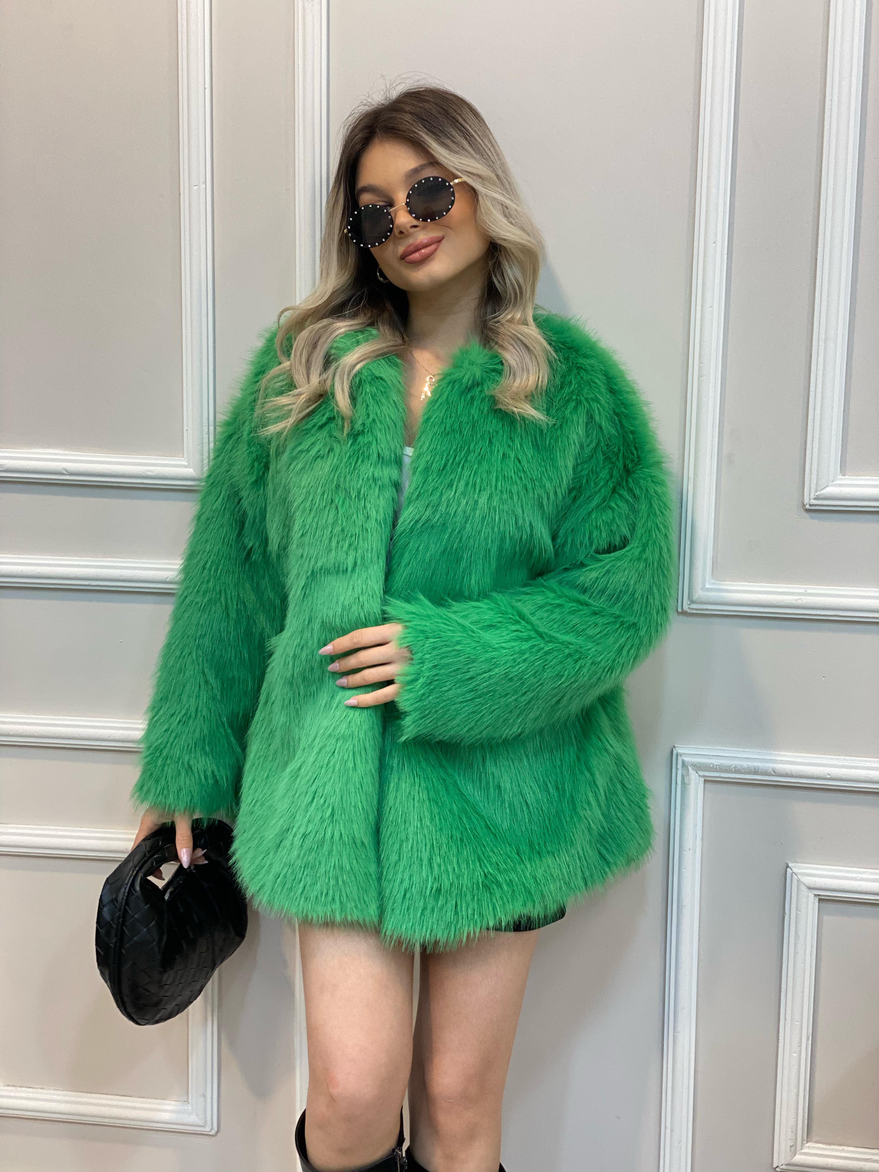 Yeşil Marka Model Kürk Mont