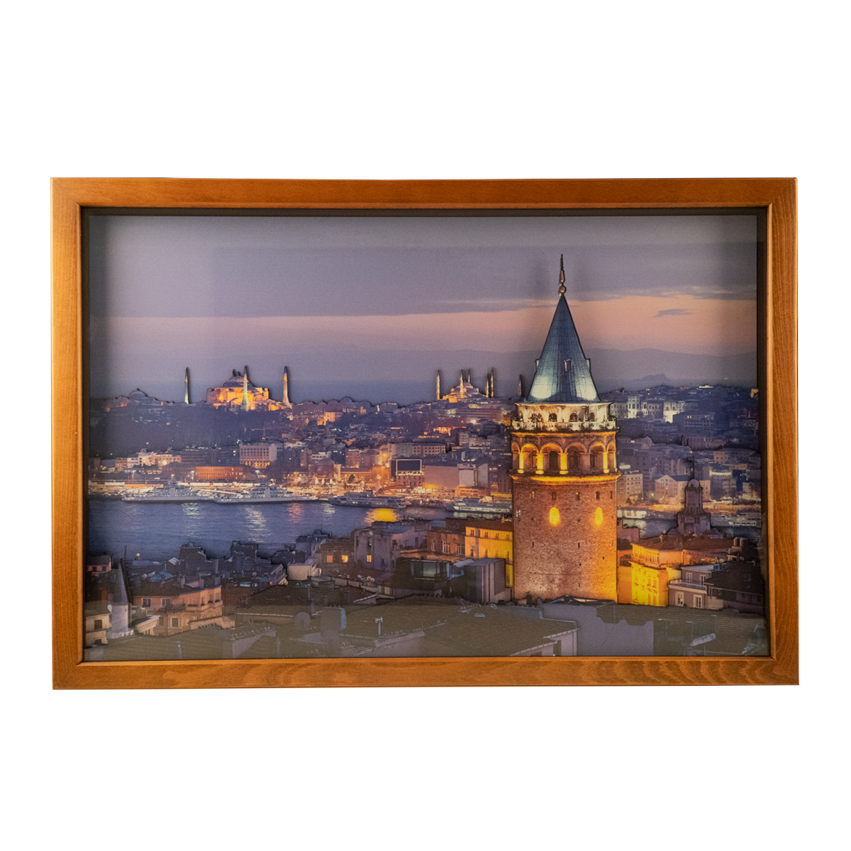 Galata Kulesi Rölyef Ahşap Duvar Panosu I Anadolia