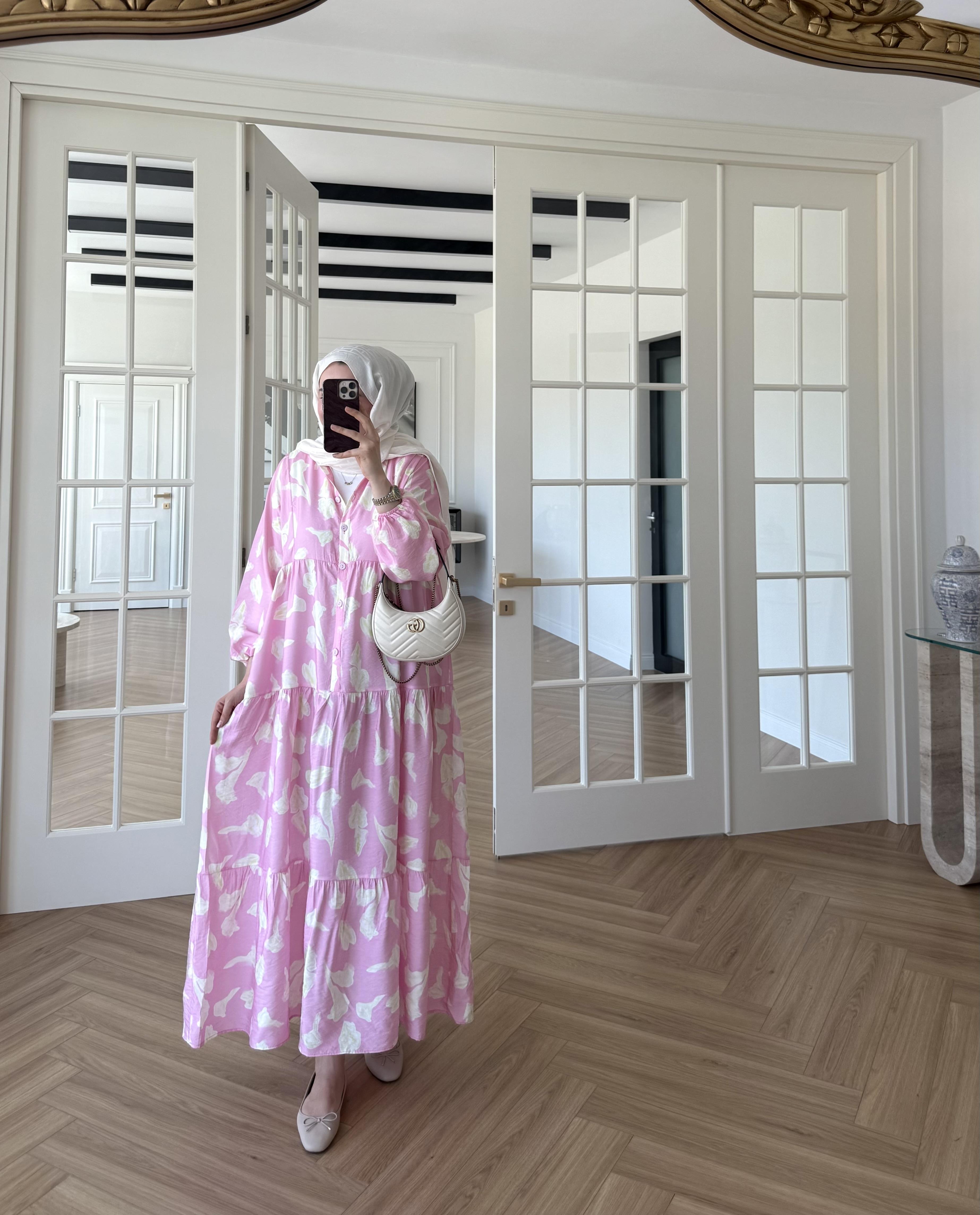 Mina Mango Elbise Pembe