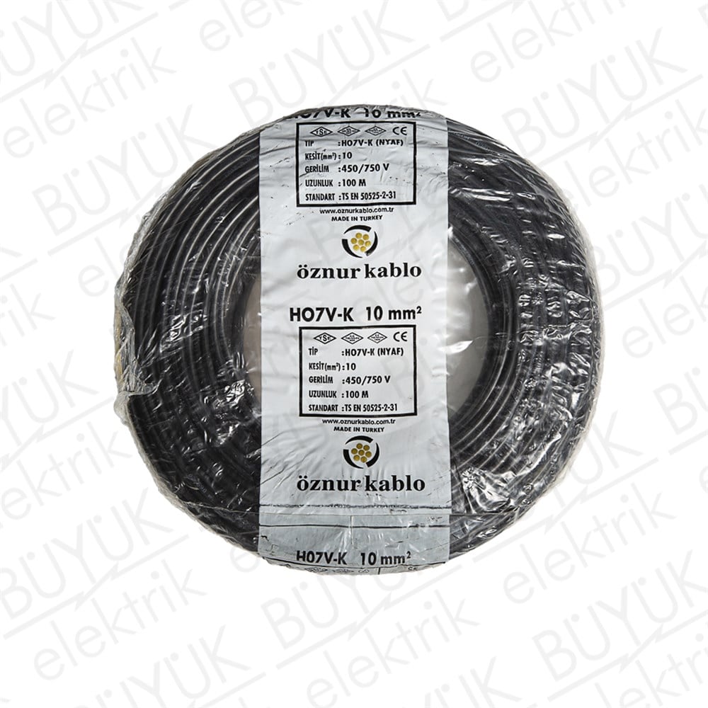 10mm NYAF KABLO SİYAH | ÖZNUR 10 NYAF SYH