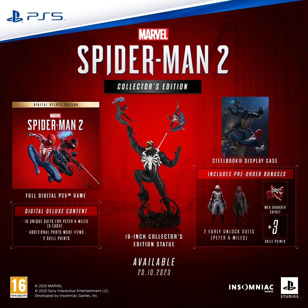 Sony PS5 Marvel's Spider-Man 2 Collector's Edition Video Game Bundle | StartOyun