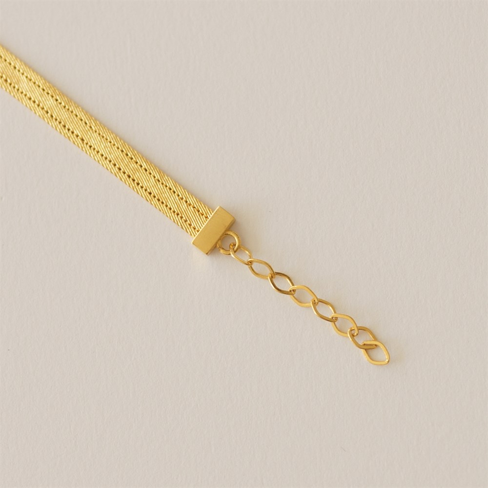 Kemer Tokalı Modern Trabzon Altın Bileklik - Altıntaş