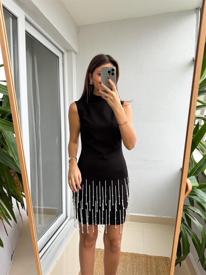 İnci Püsküllü Elbise | Butik Merve Aksoy