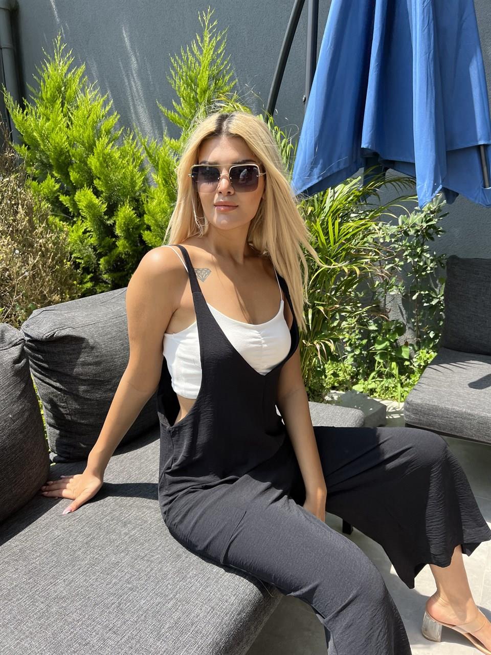 Zania İp Askı Z*ra Model Siyah Tulum