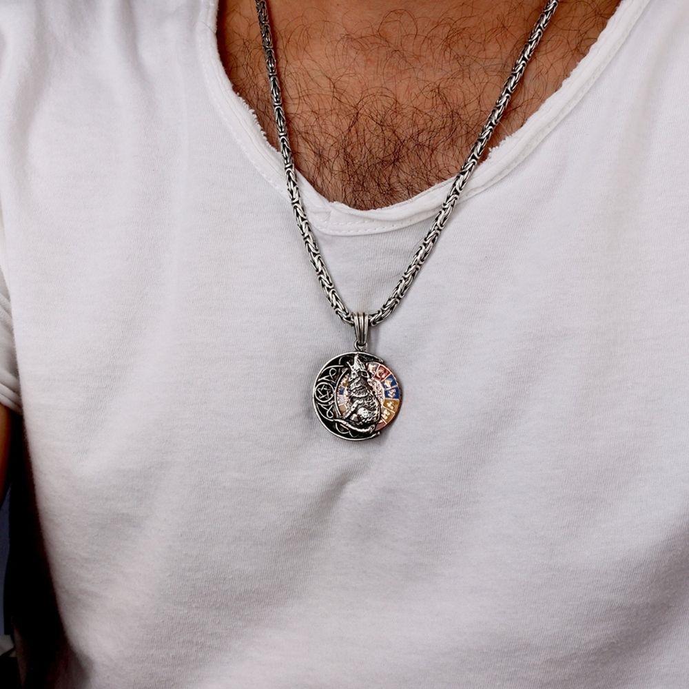 Uluyan Kurt 16 Türk Devleti Gümüş Kolye Fiyatı