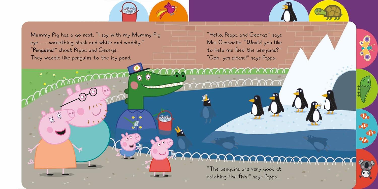 Peppa Pig - I Spy at the Zoo - Tabbed Board Book