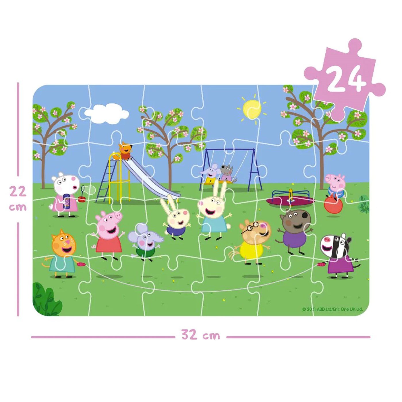 Peppa Pig - Progressive Puzzle: A Happy Day - 3 in 1 yapboz oyunu