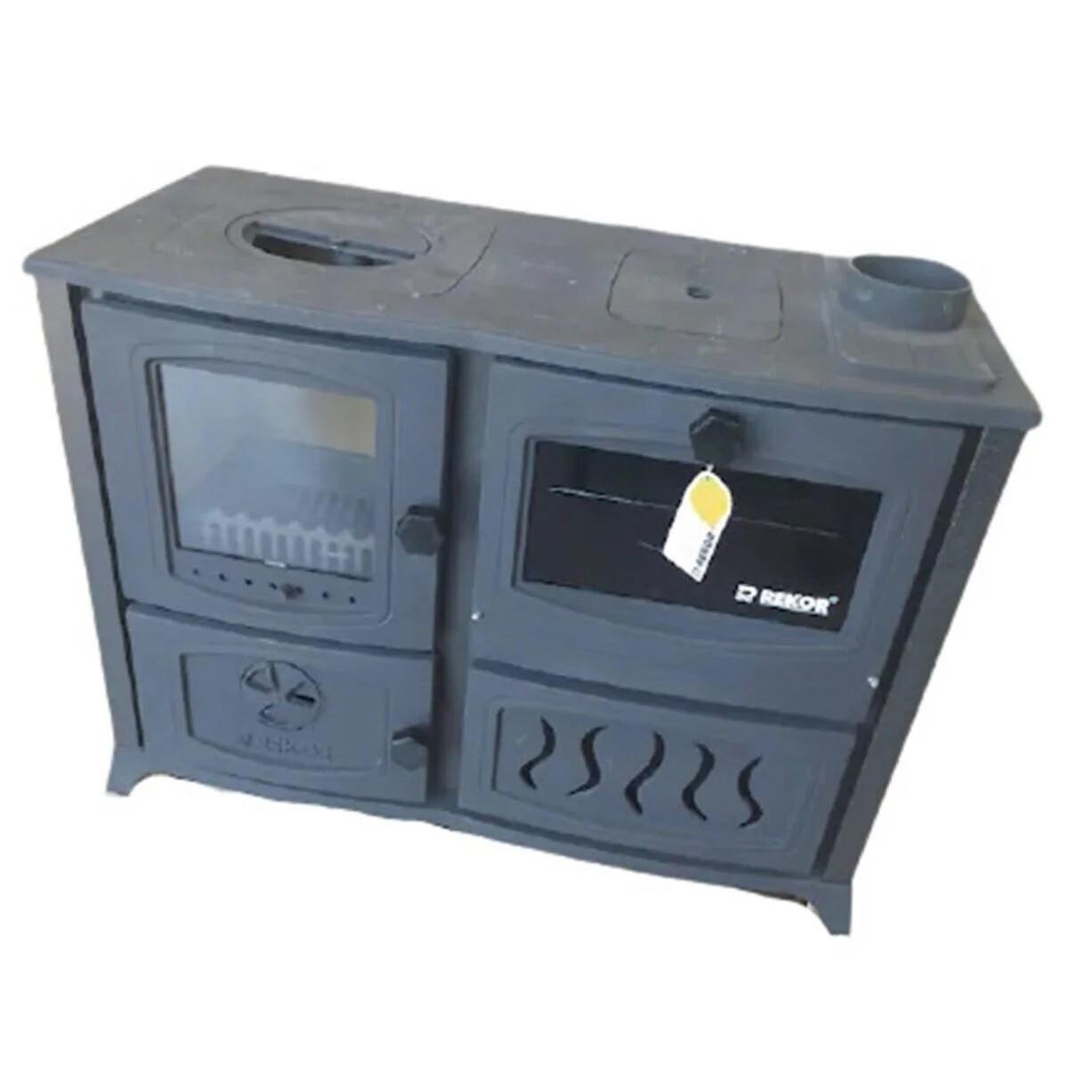 Rekor Vezüv Döküm Hazneli Fırınlı Şömineli Kuzine Soba