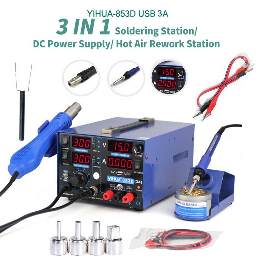 Yihua 853D 3A Havya ve Sıcak Hava Istasyonu