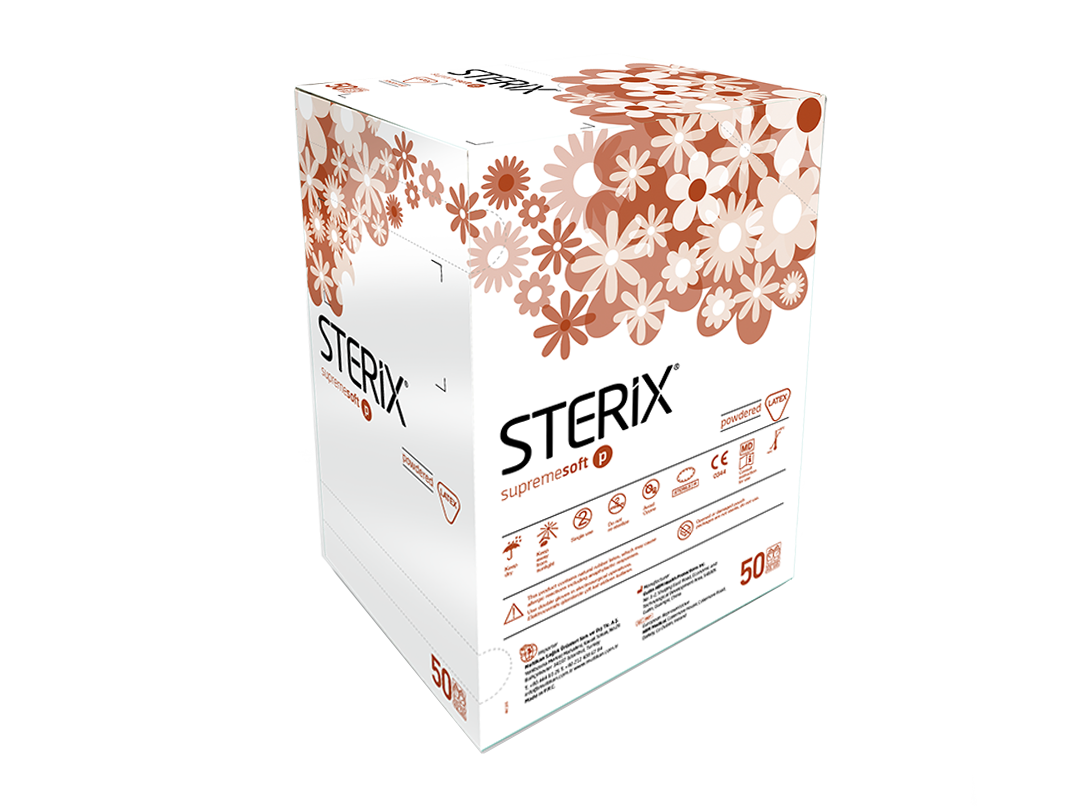 Steril Eldiven No:7,5 Pudralı (Sterix-50 Ad)