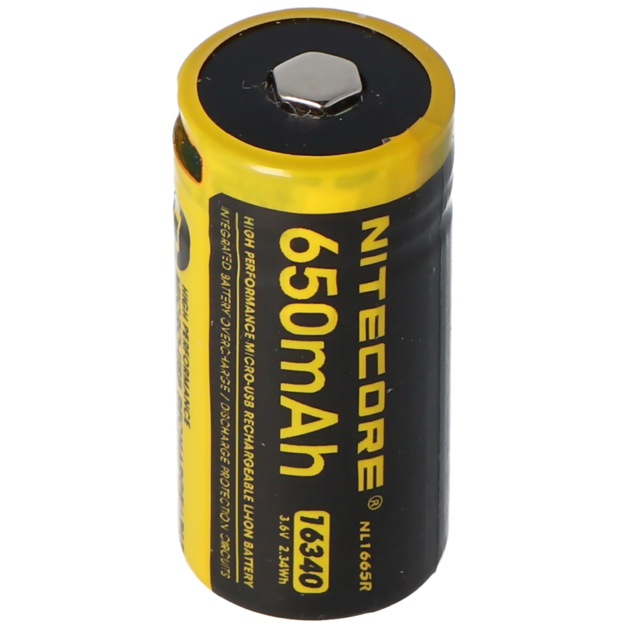 Nitecore Li-Ion pil tipi 16340 - 650mAH - NL1665R
