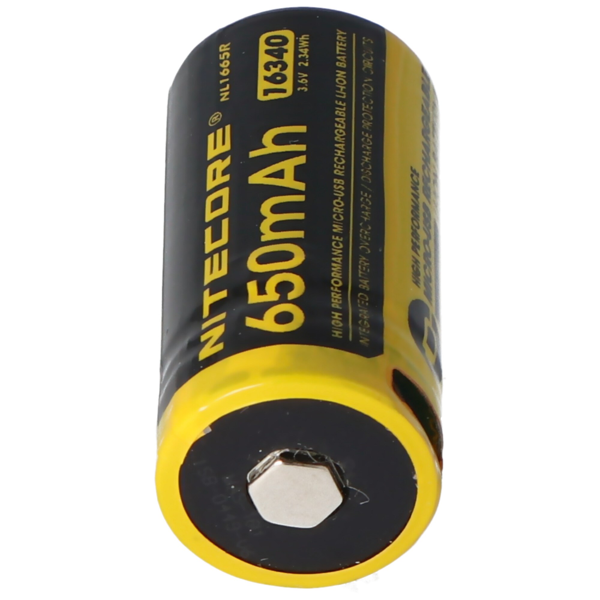 Nitecore Li-Ion pil tipi 16340 - 650mAH - NL1665R
