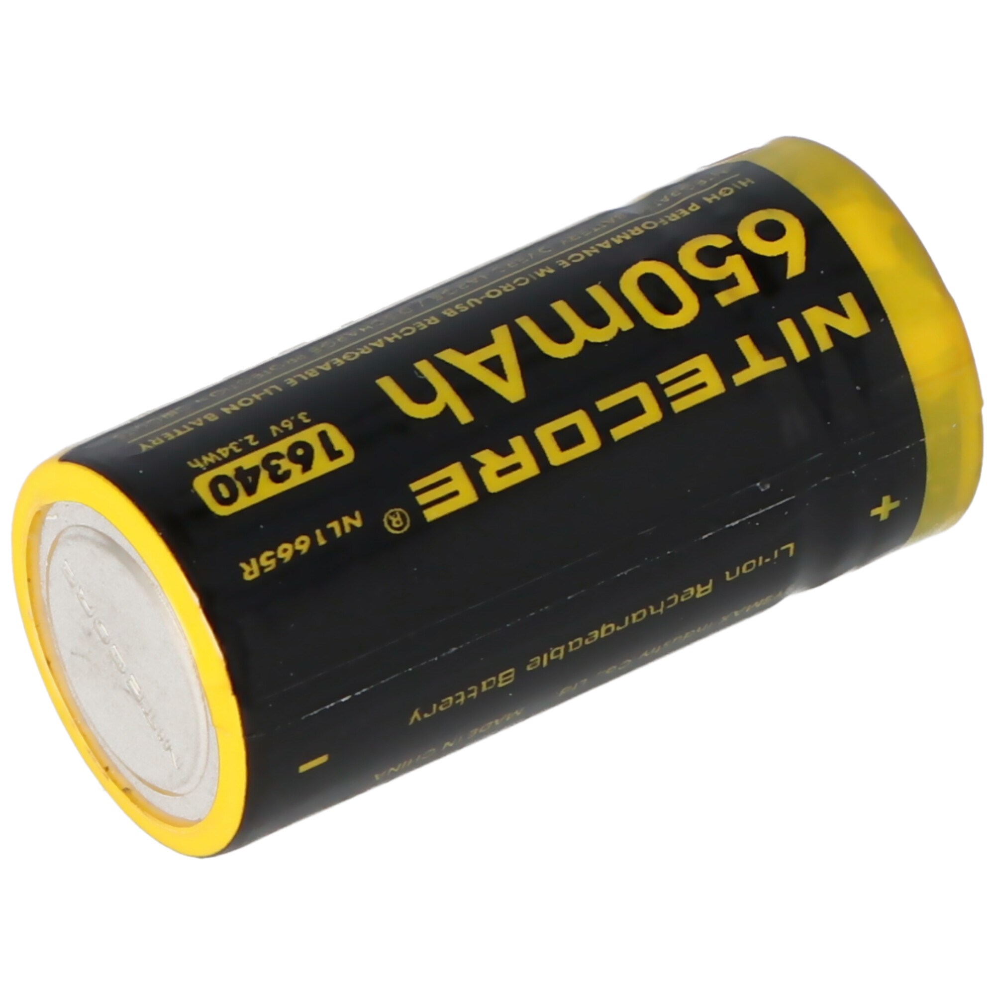 Nitecore Li-Ion pil tipi 16340 - 650mAH - NL1665R