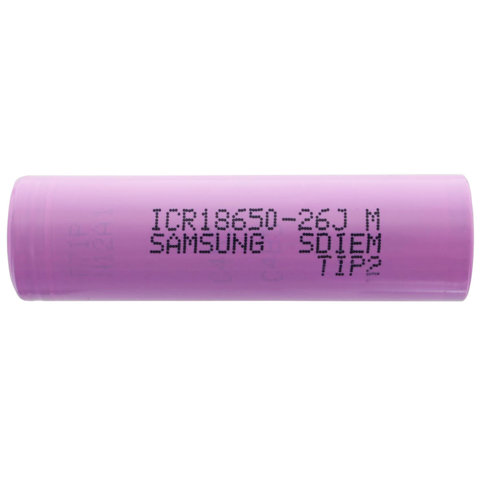 Samsung ICR18650-26J - 2600mAh, 3.6V - 3.7V korumasız