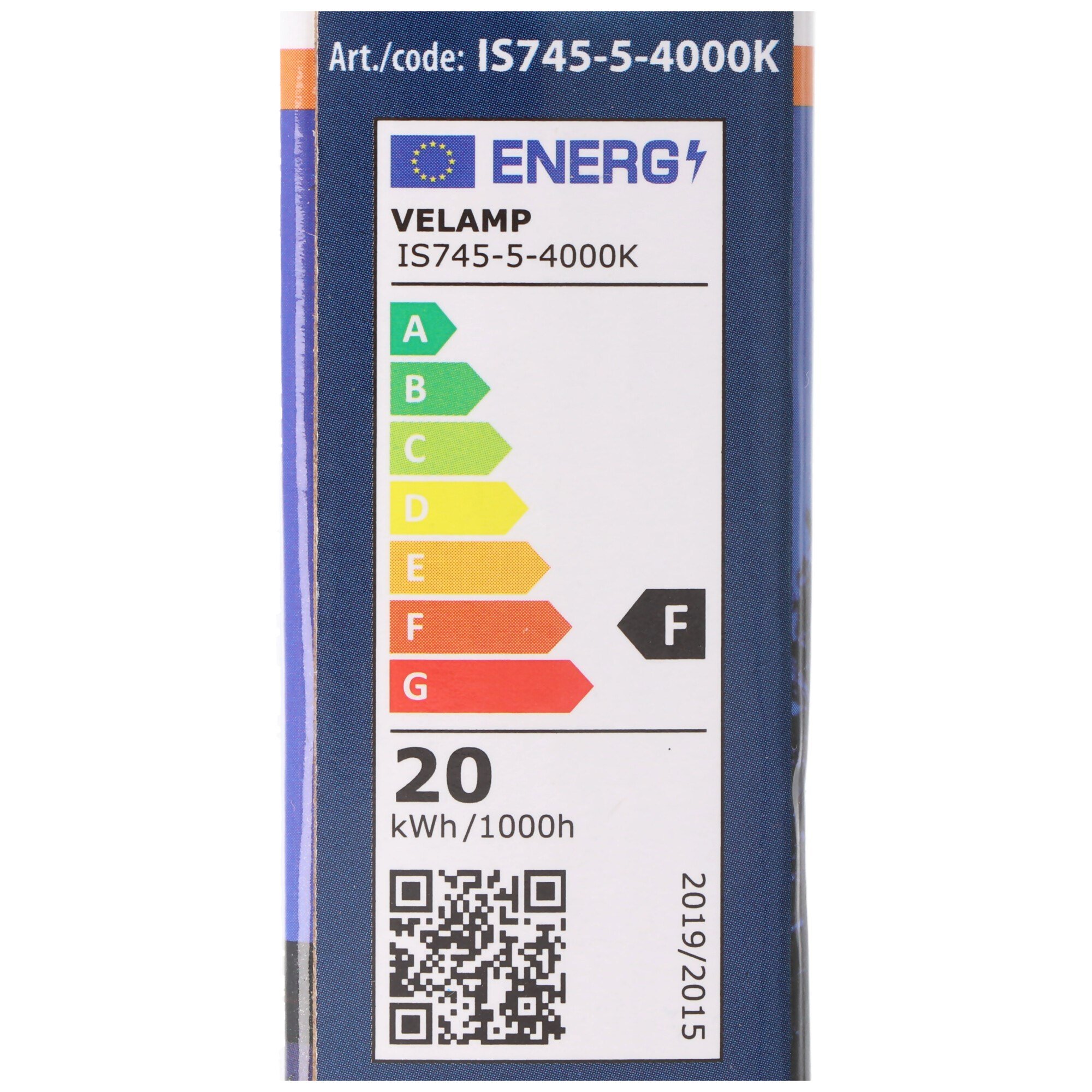 Velamp PADLIGHT5, SMD LED spot ışığı, 20W IP65, siyah 4000K