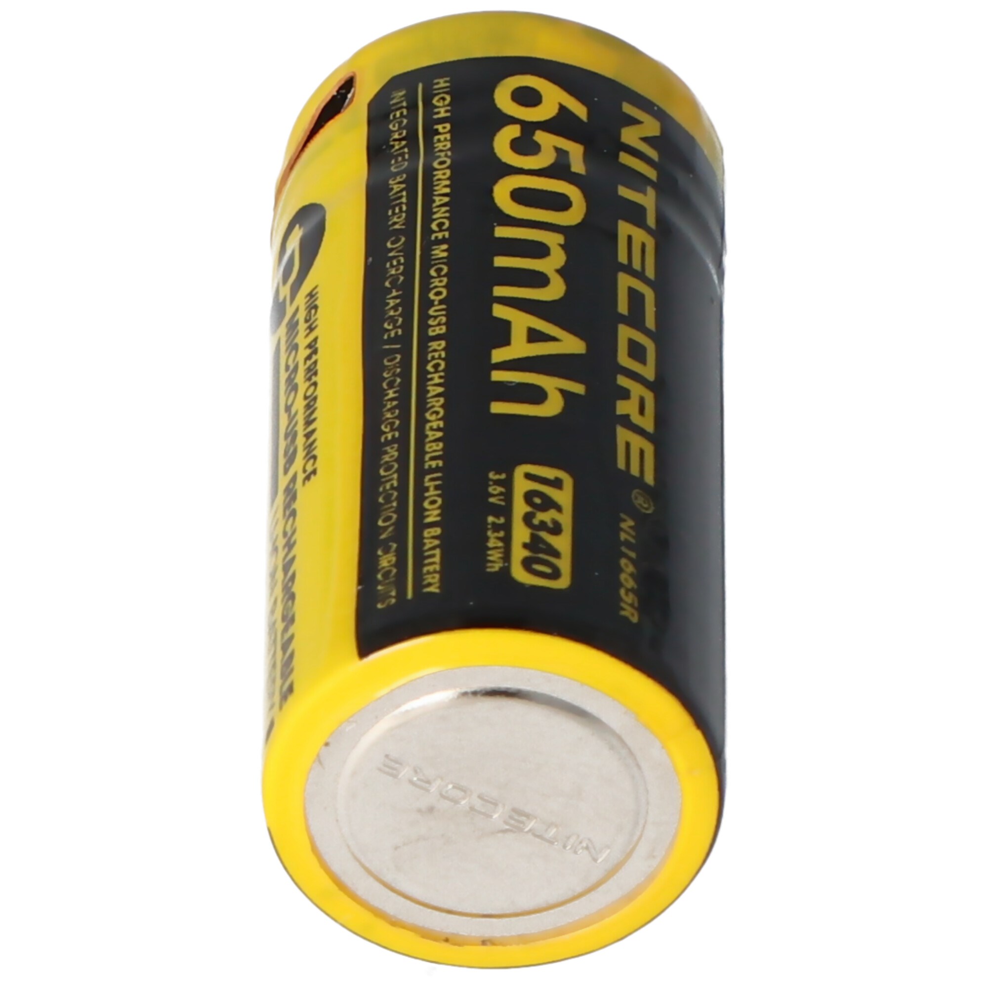 Nitecore Li-Ion pil tipi 16340 - 650mAH - NL1665R