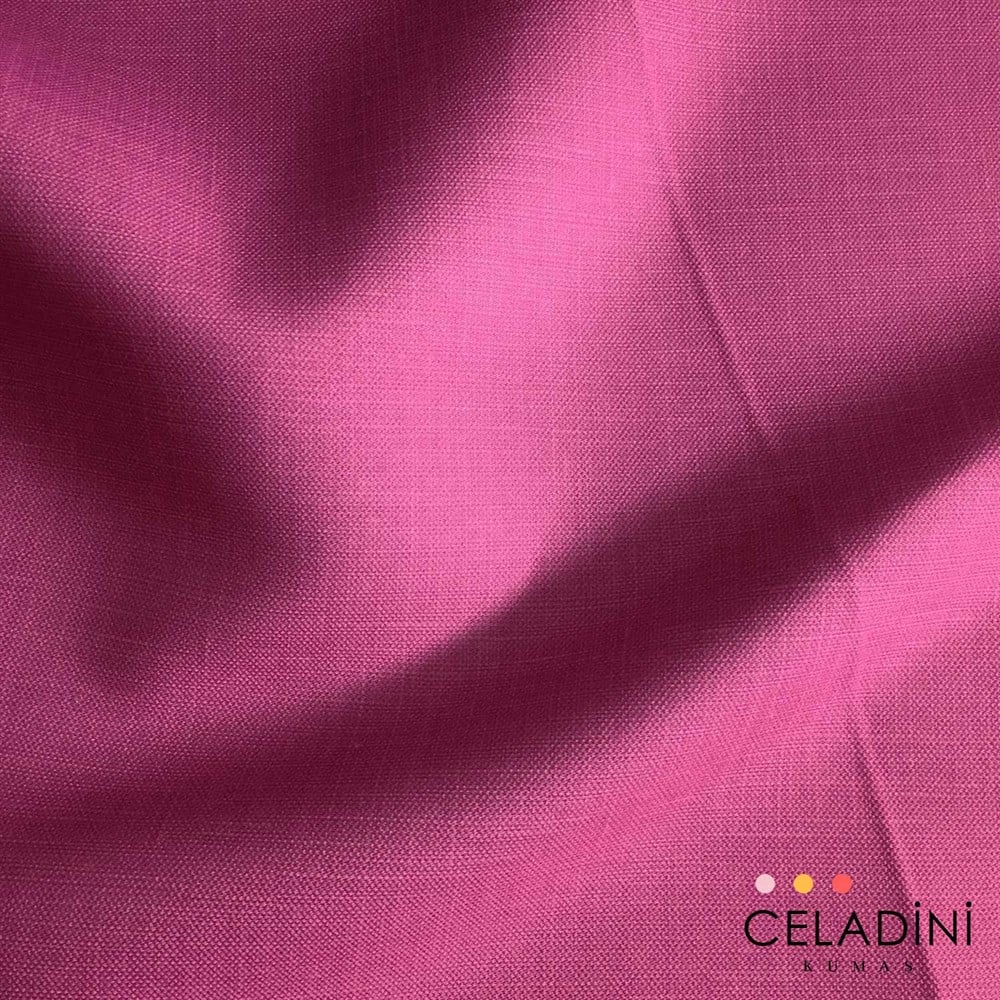 Eflatun Keten Efektli Düz Renk Kumaş - Celadini