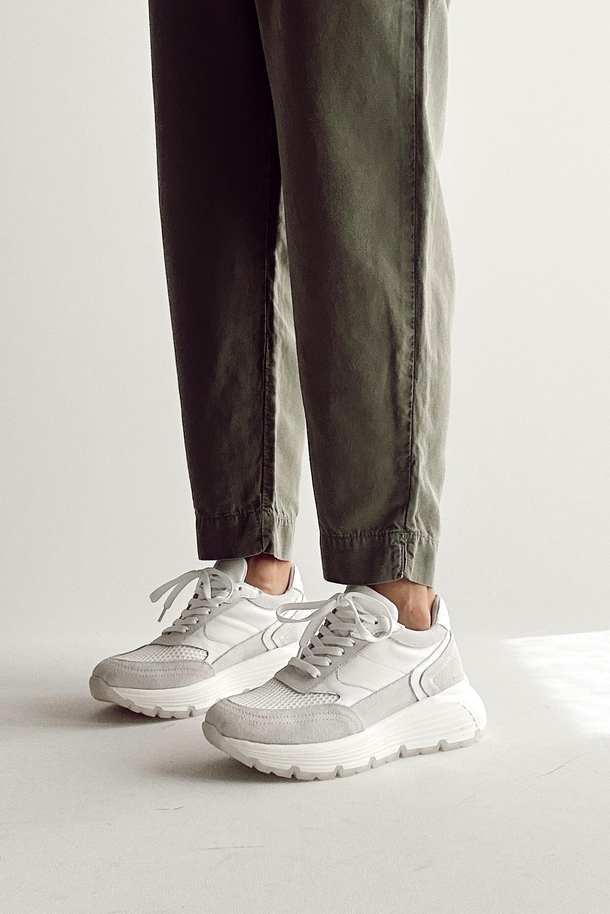 Crunch Beyaz Hakiki Deri Sneaker