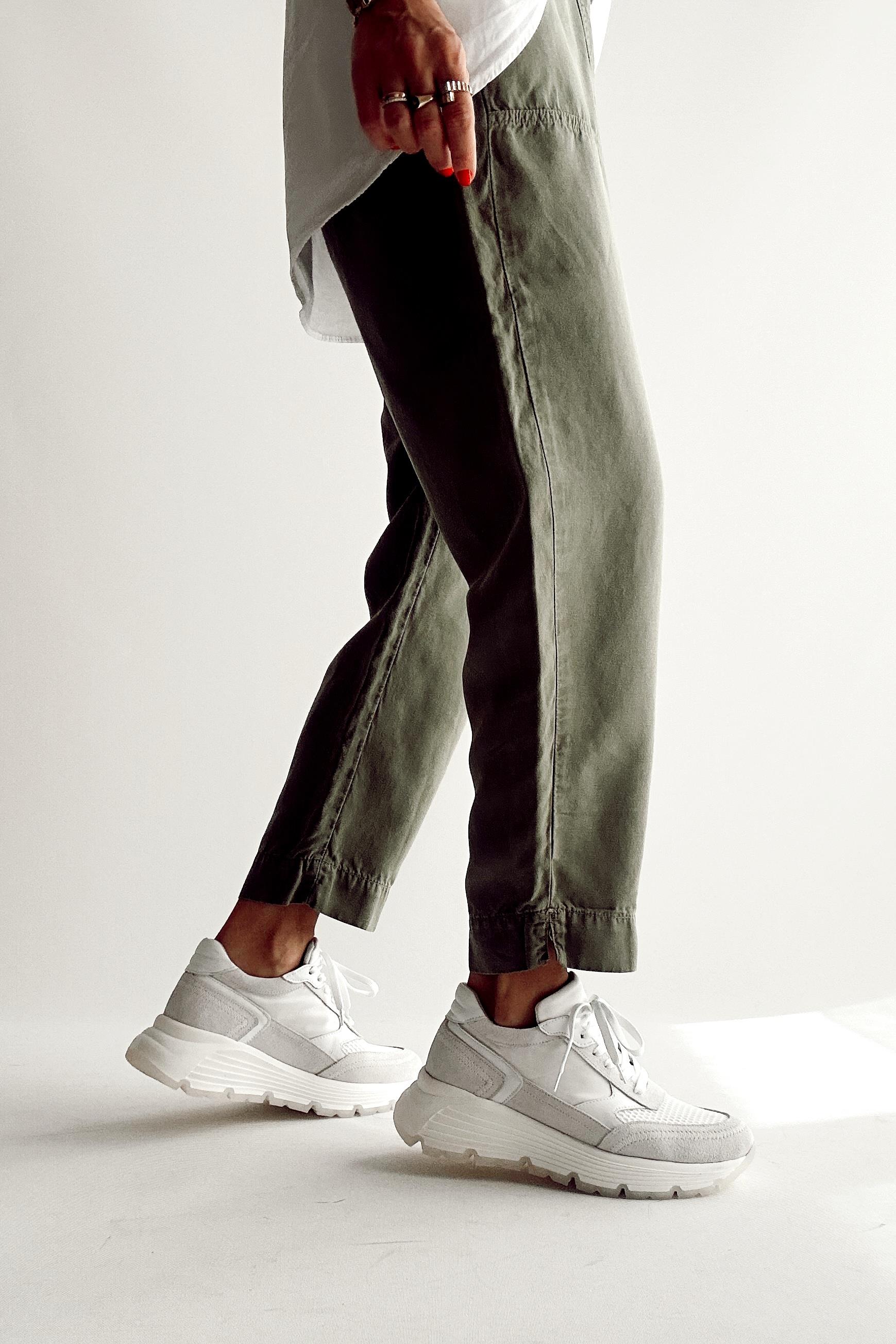 Crunch Beyaz Hakiki Deri Sneaker