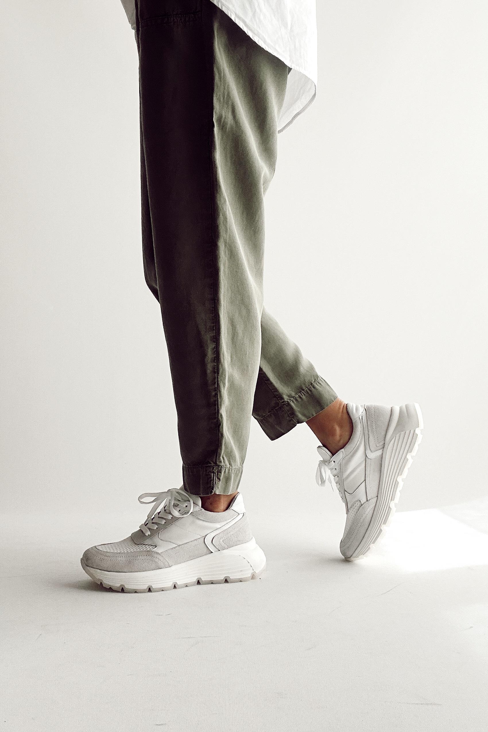 Crunch Beyaz Hakiki Deri Sneaker