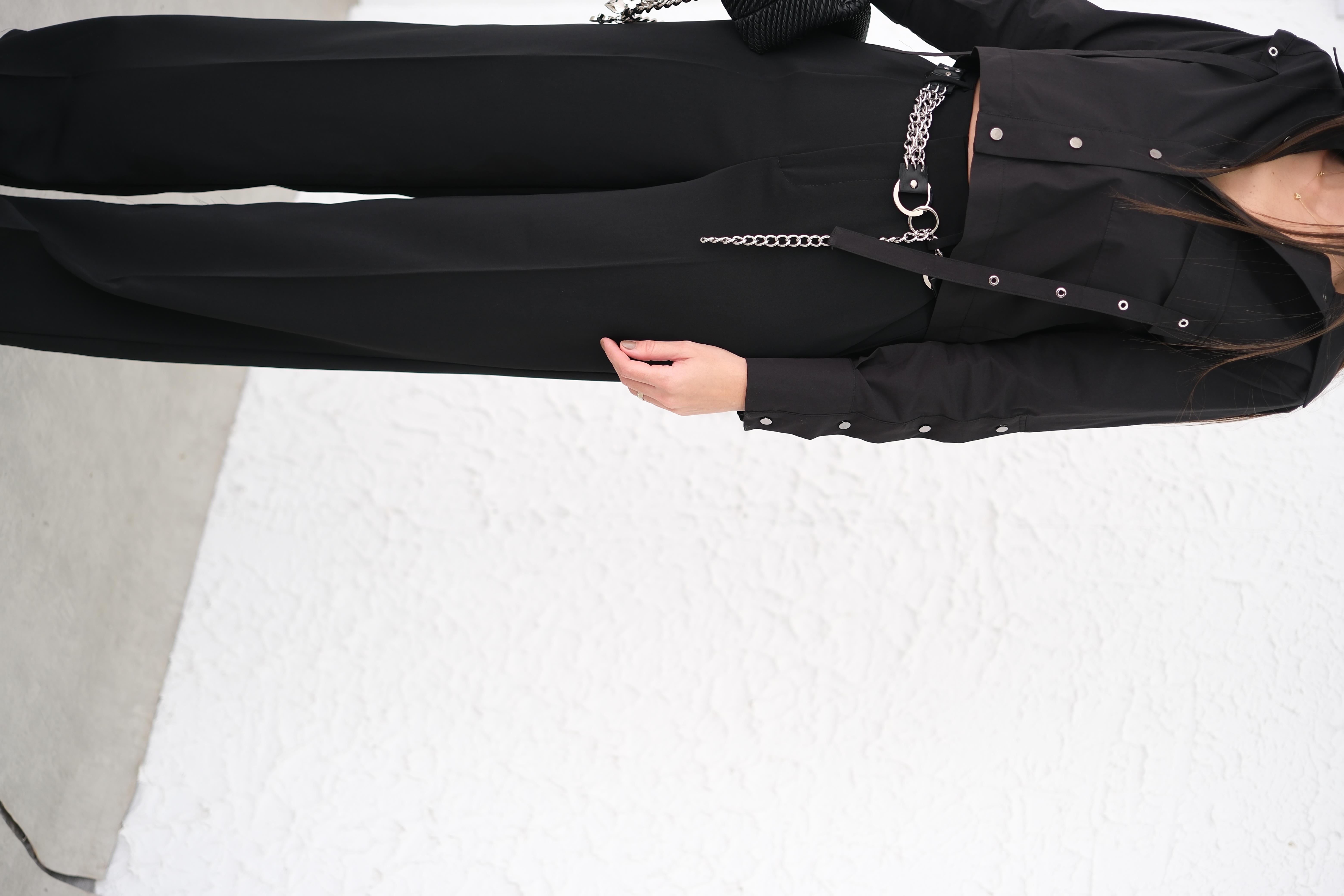 VALERİE BOL PAÇA SİYAH PANTOLON