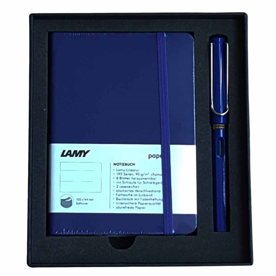 Lamy Safari Fountain Pen & A6 Notebook Set Blue