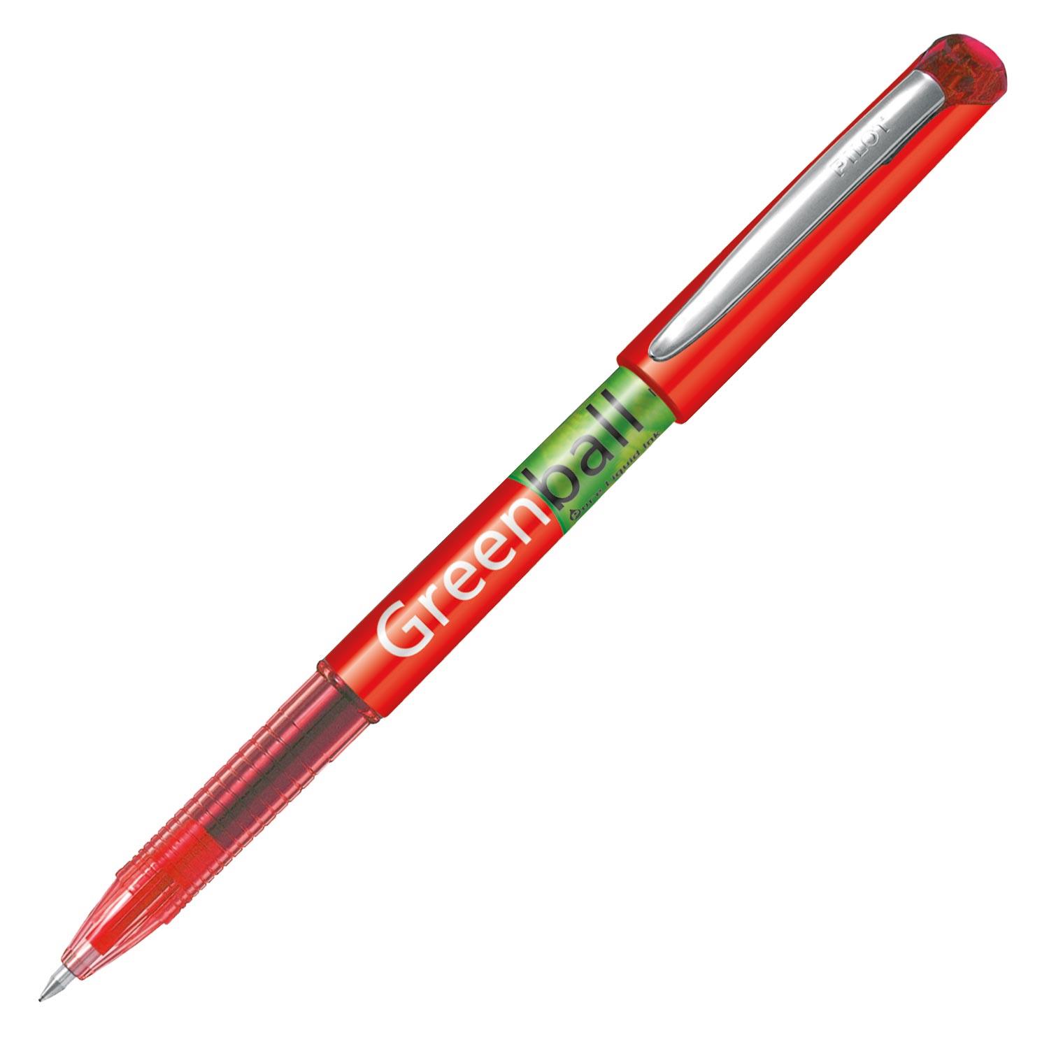 Pilot Greenball Liquid Ink Rollerball Pen 0.7 mm Red