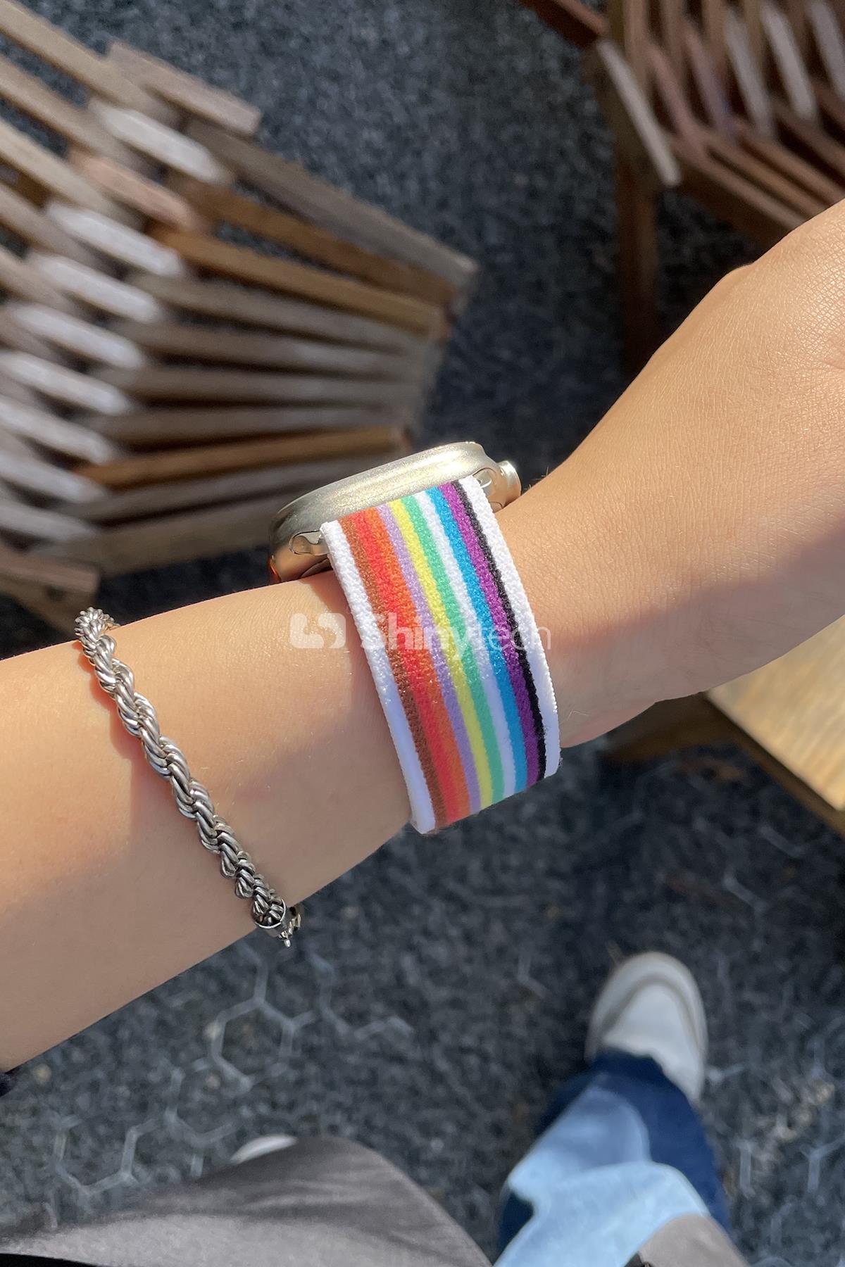Pride (Rainbow) Apple Watch Uyumlu Trail Loop Kordon Modelleri | ShinyTech