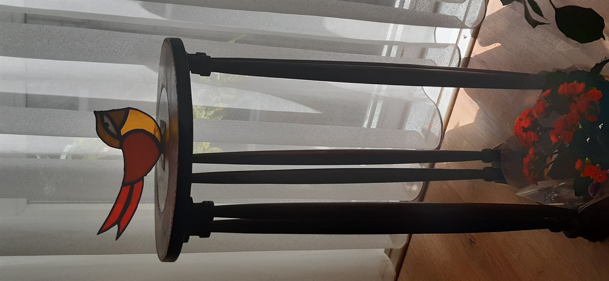 Markakanvas Masaüstü Serçe Kuş Cam Vitray 8x17cm