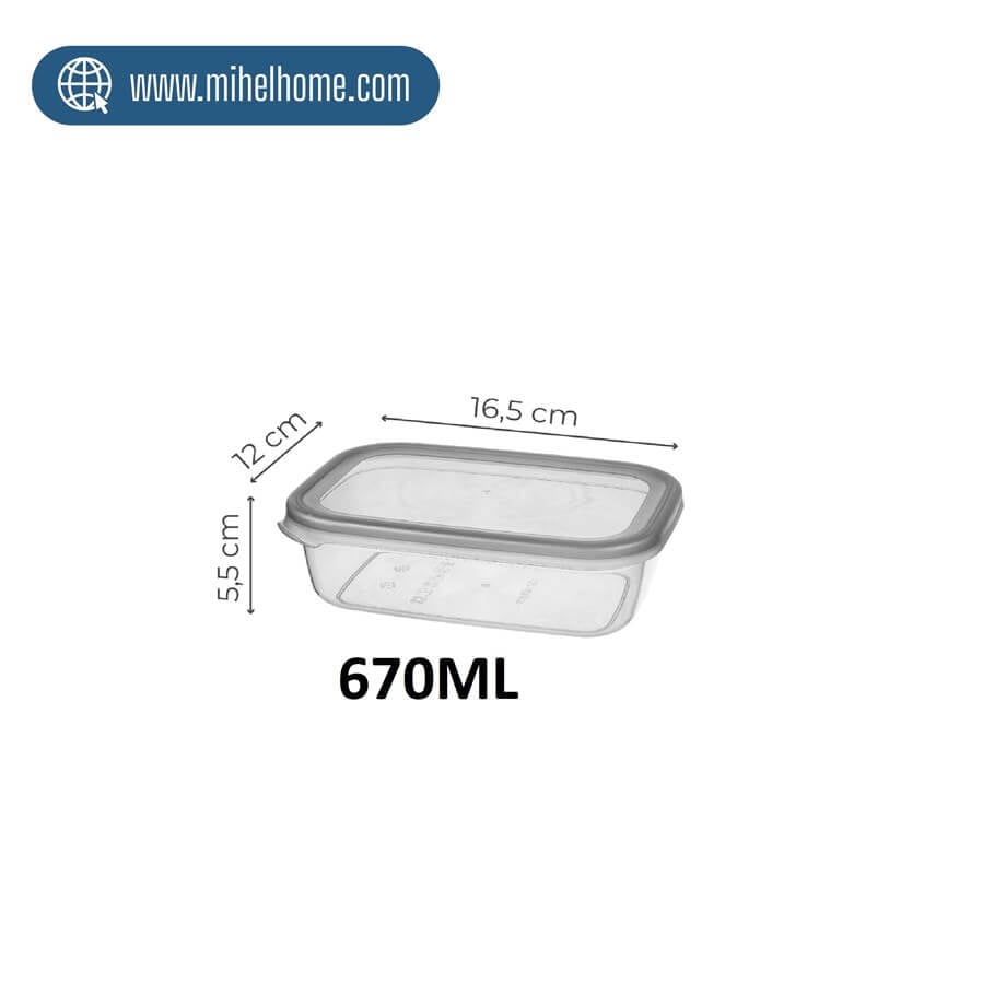 Mihel Pegi 670ML 12'li Saklama Kabı Seti | MİHEL HOME | Saklama Kabı ve Mutfak Düzeni