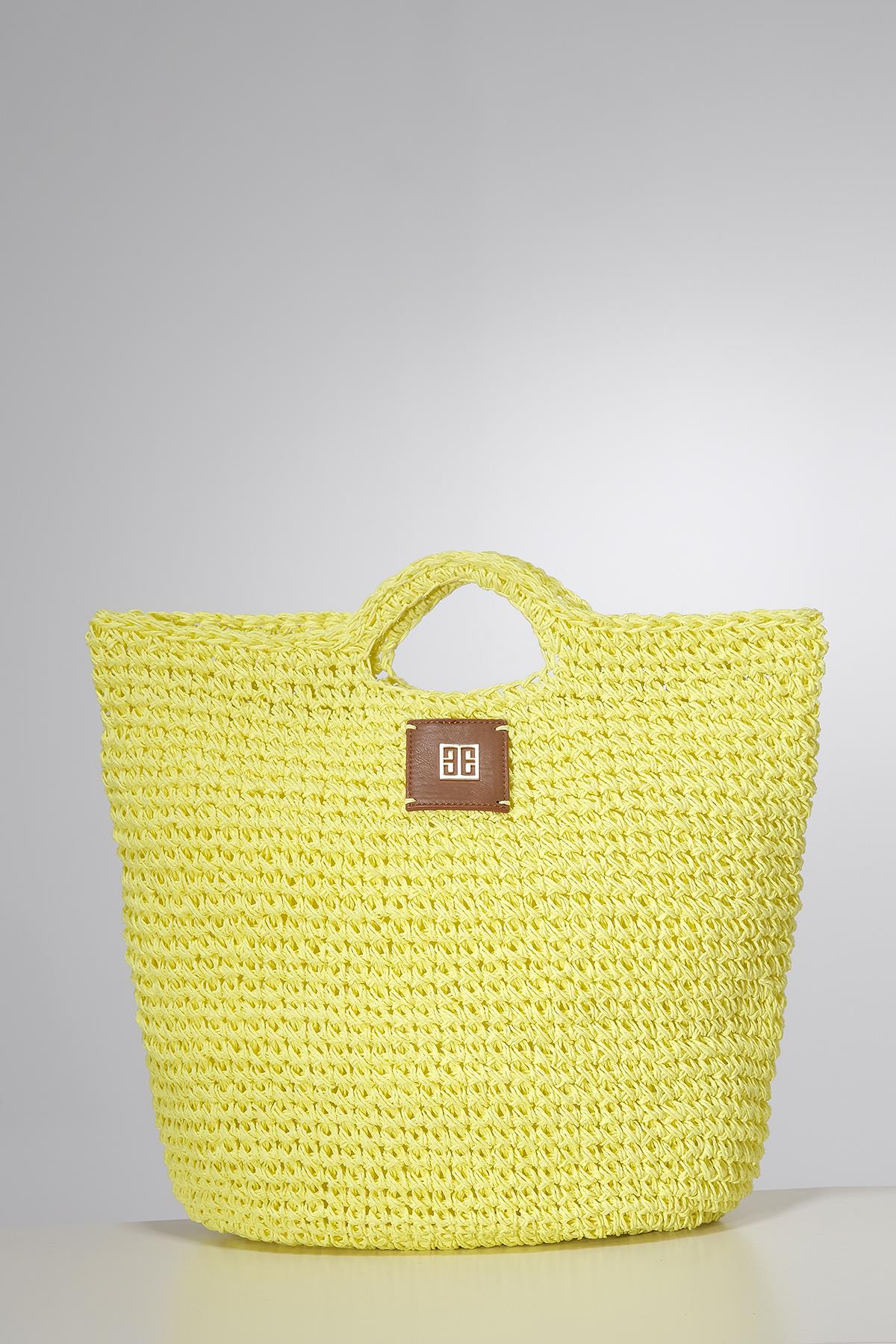 Deri Logo Detaylı Plaj Ve El Çantası- EXPLOSİON