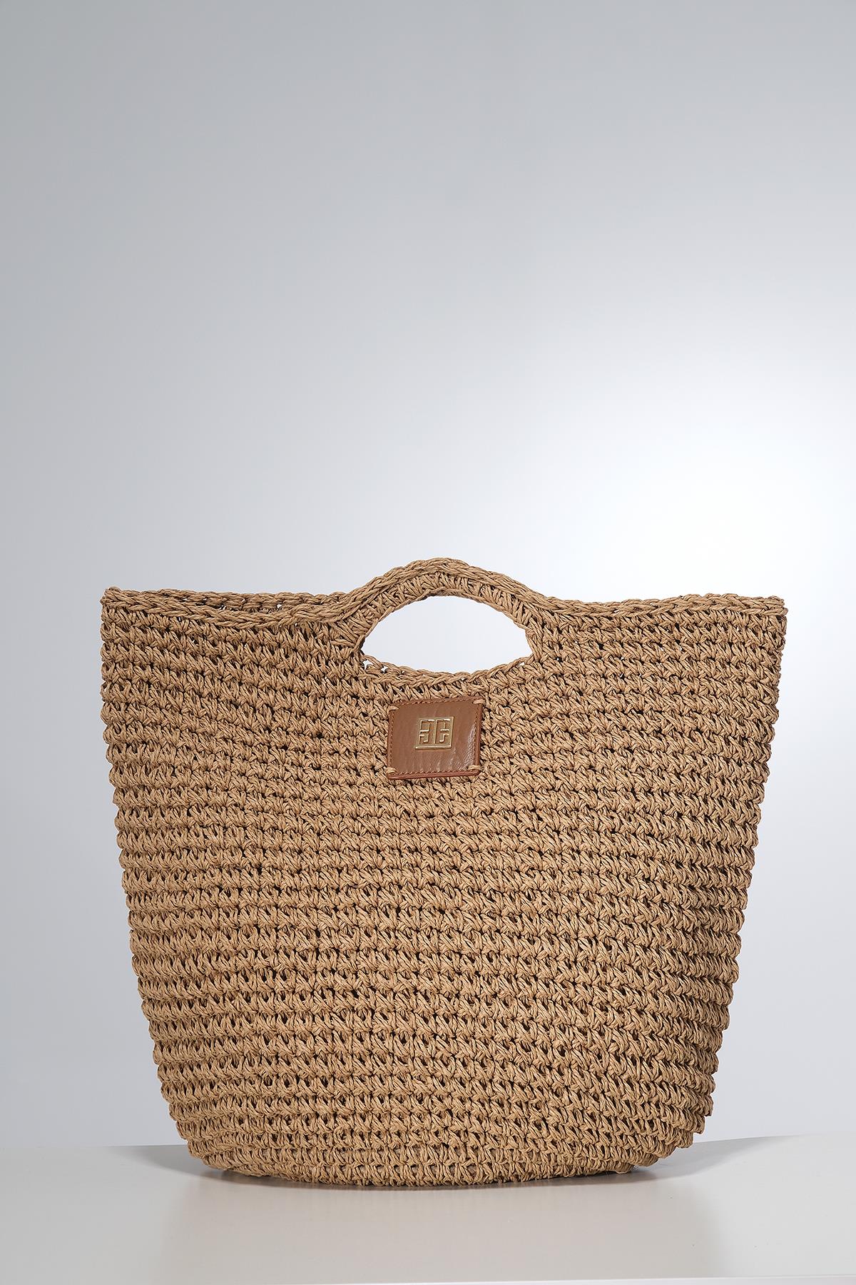 Deri Logo Detaylı Plaj Ve El Çantası- EXPLOSİON