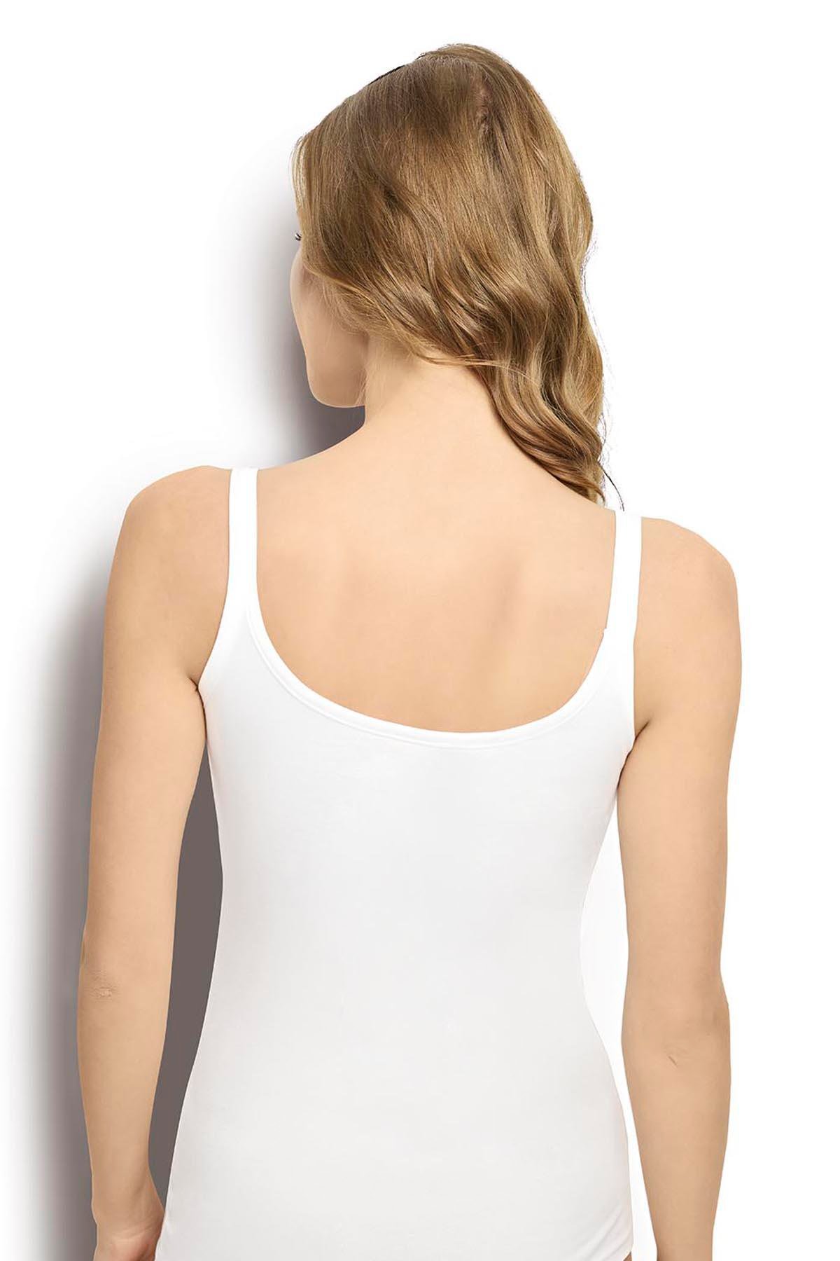 Kadın Beyaz Atlet 528 | Jiber İç Giyim