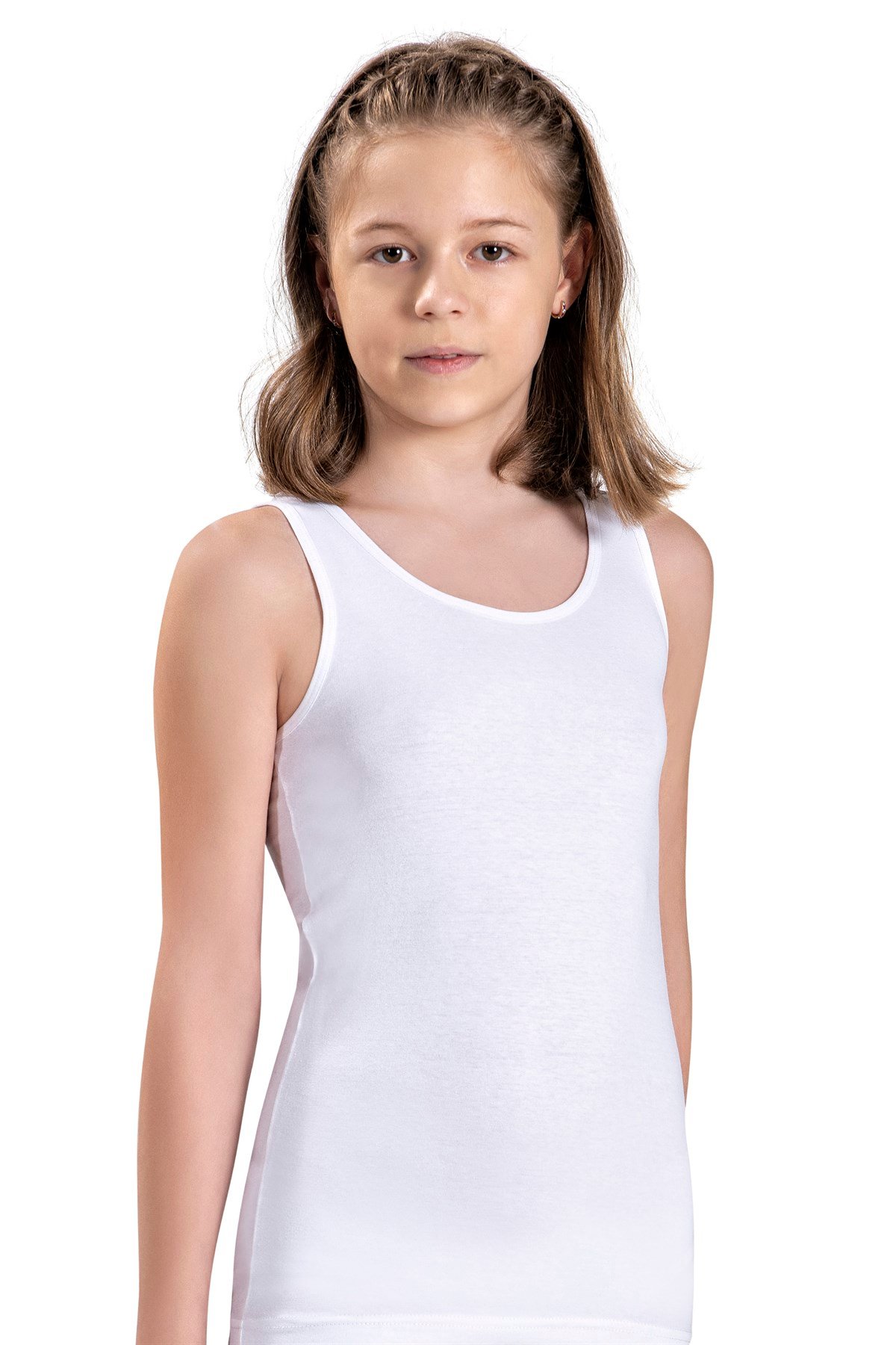 Kız Çocuk 2’li Beyaz Atlet Seti | Jiber