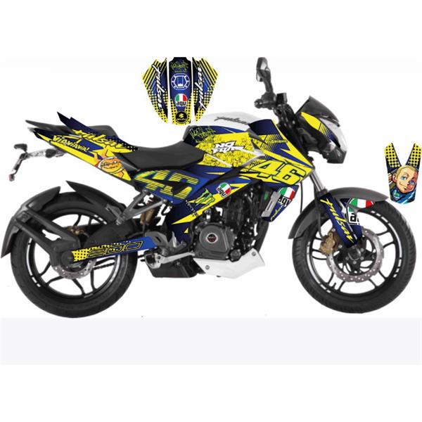BAJAJ NS200 Sticker Rossi 46 Kaplama Etiket Tasarım Modeli