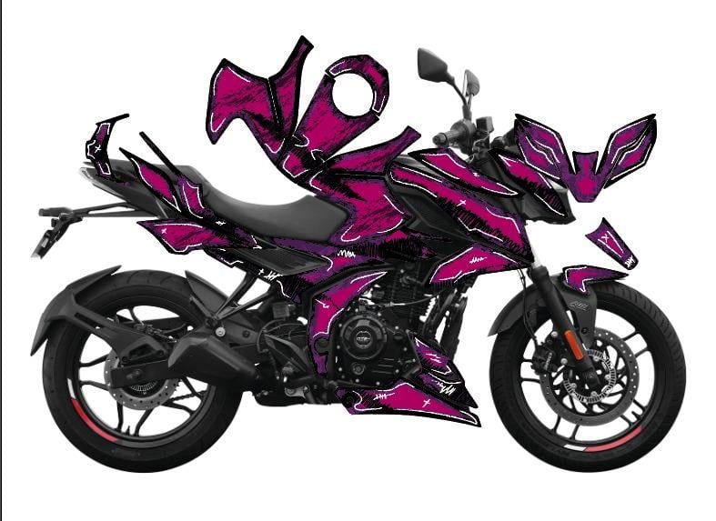 Bajaj N250 AirBrush Tasarım Motosiklet Sticker Etiket Kaplama Modeli