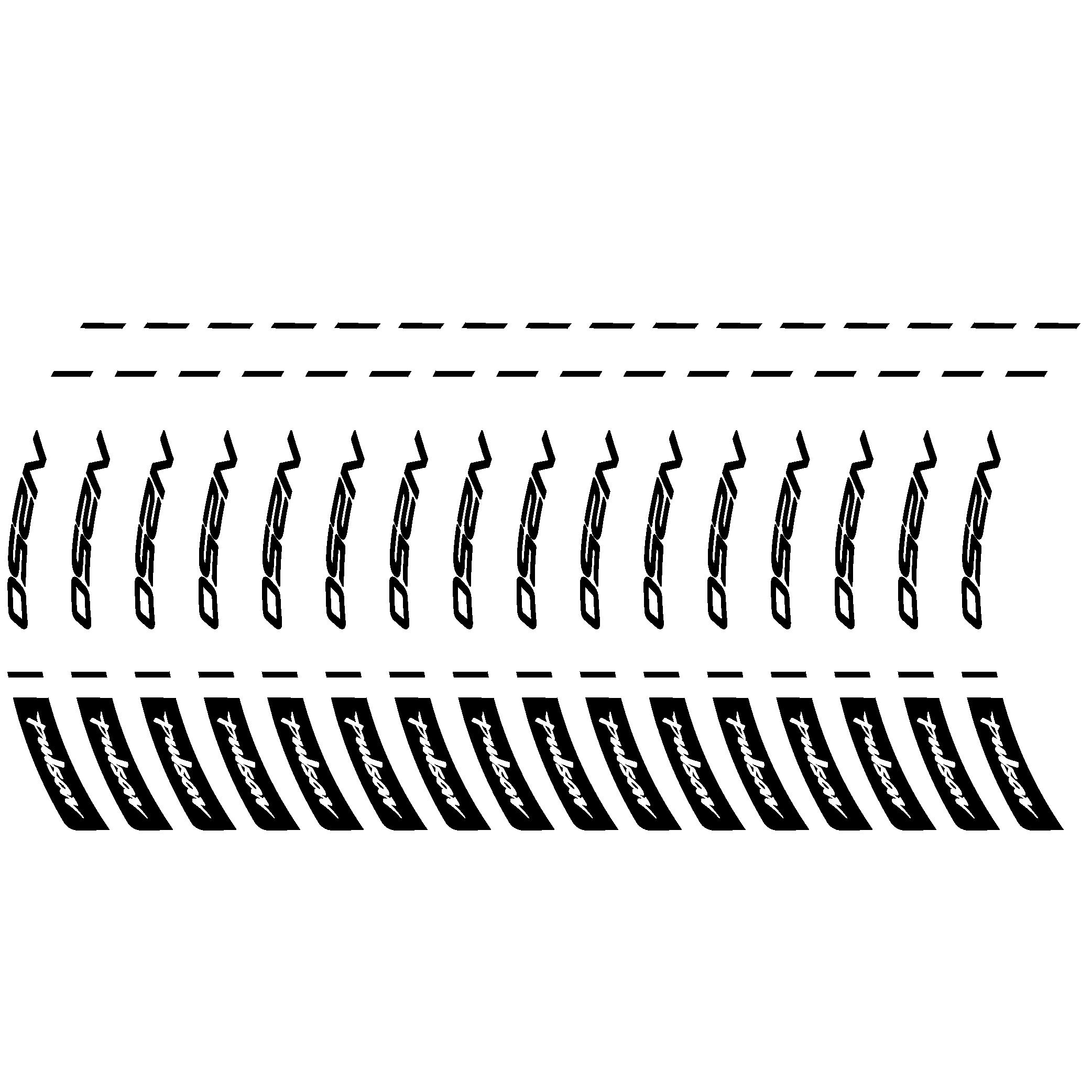 Bajaj N250 Jant Sticker Baskılı Beyaz Etiket Modeli