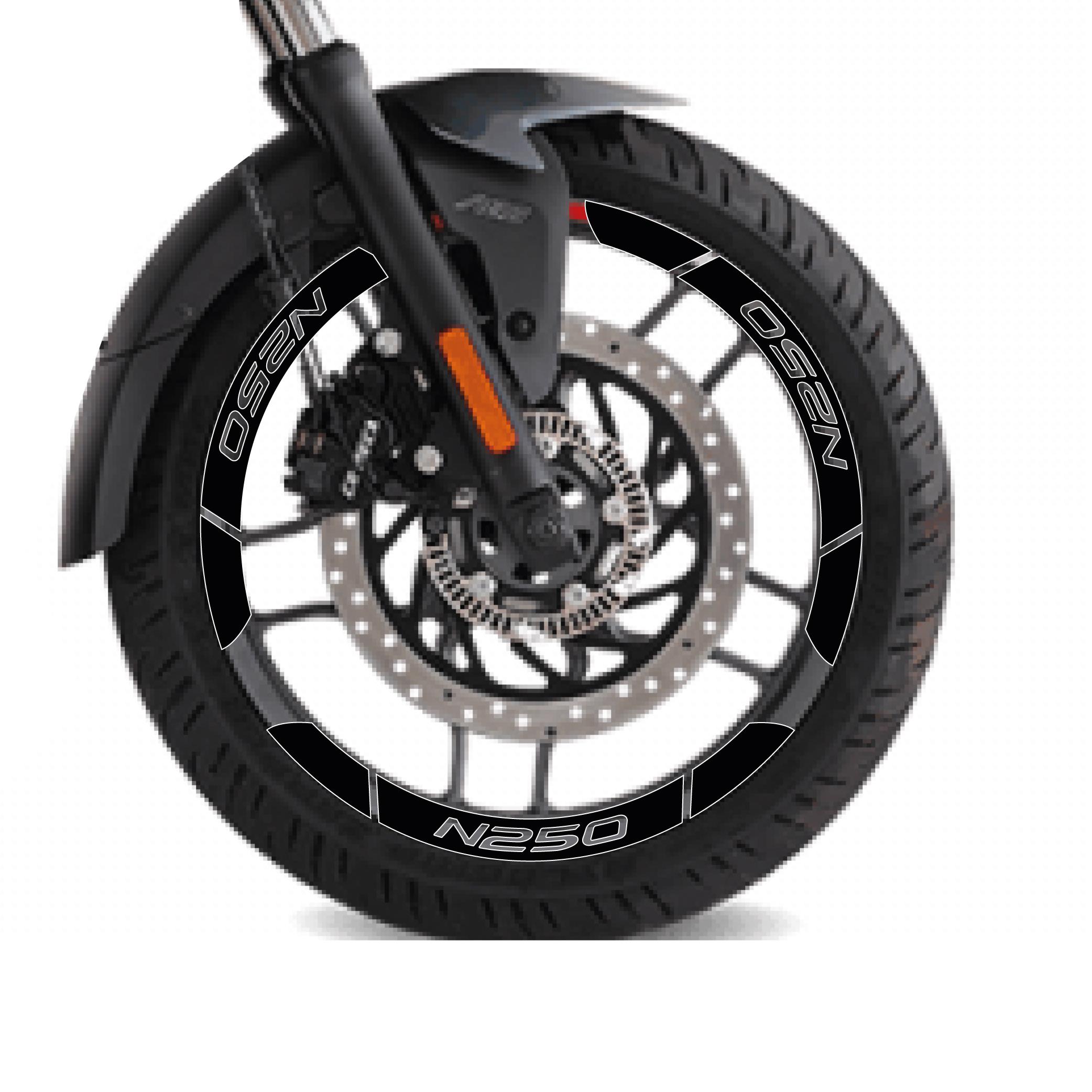 Siyah Bajaj N250 Geniş Jant Sticker Etiket Modeli