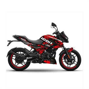Bajaj N250 Icon Tasarım Motosiklet Sticker Etiket Kaplama Modeli Kırmızı