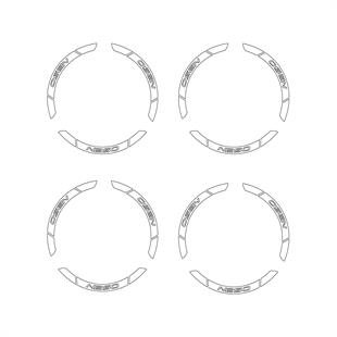 Beyaz Bajaj N250 Geniş Jant Sticker Etiket Modeli