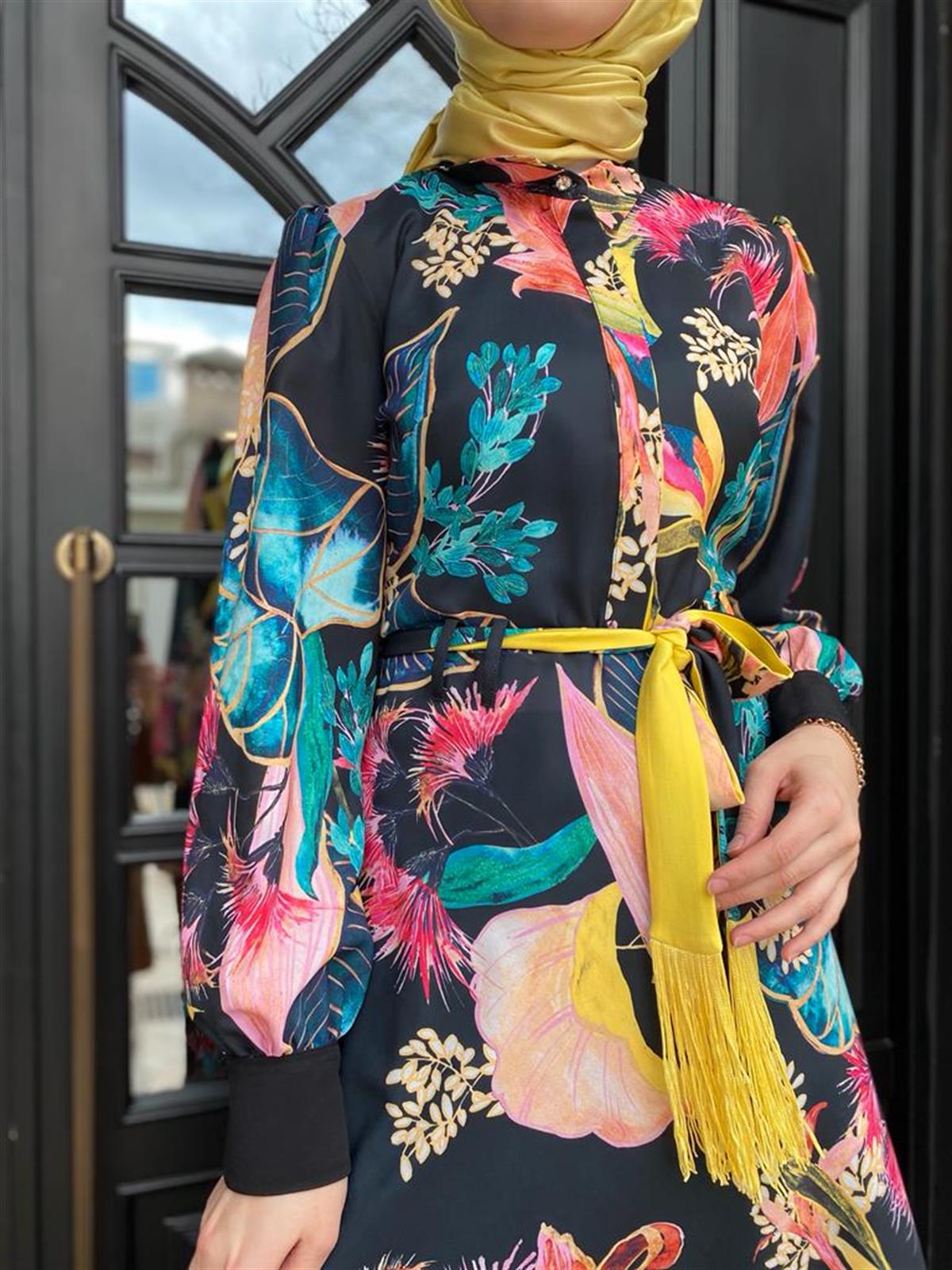 Hukka Design Çiçek Desenli Elbise 23Y02E04