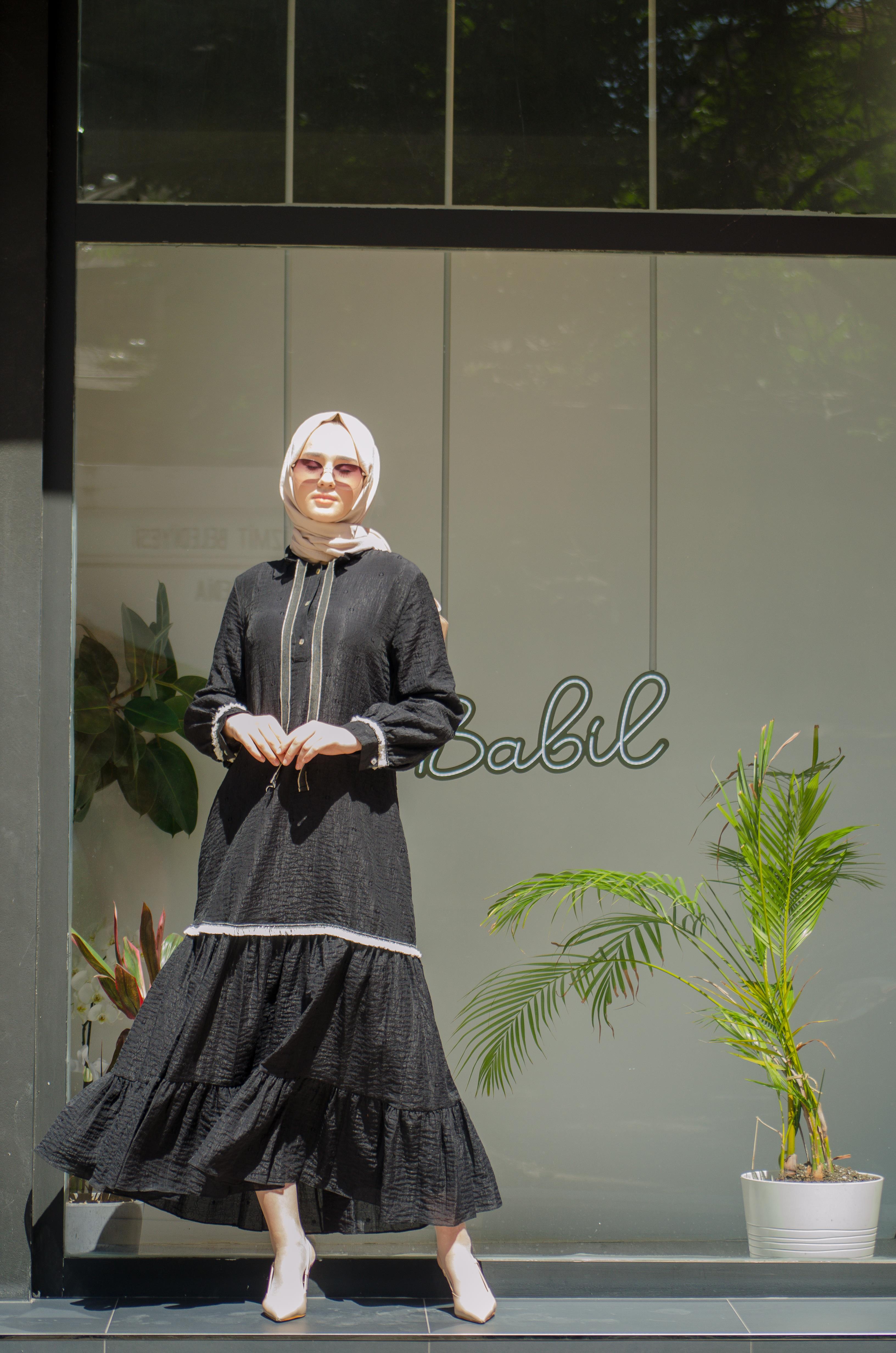 Venöve Laira Elbise Siyah 24sselb0003 - Babilbutik