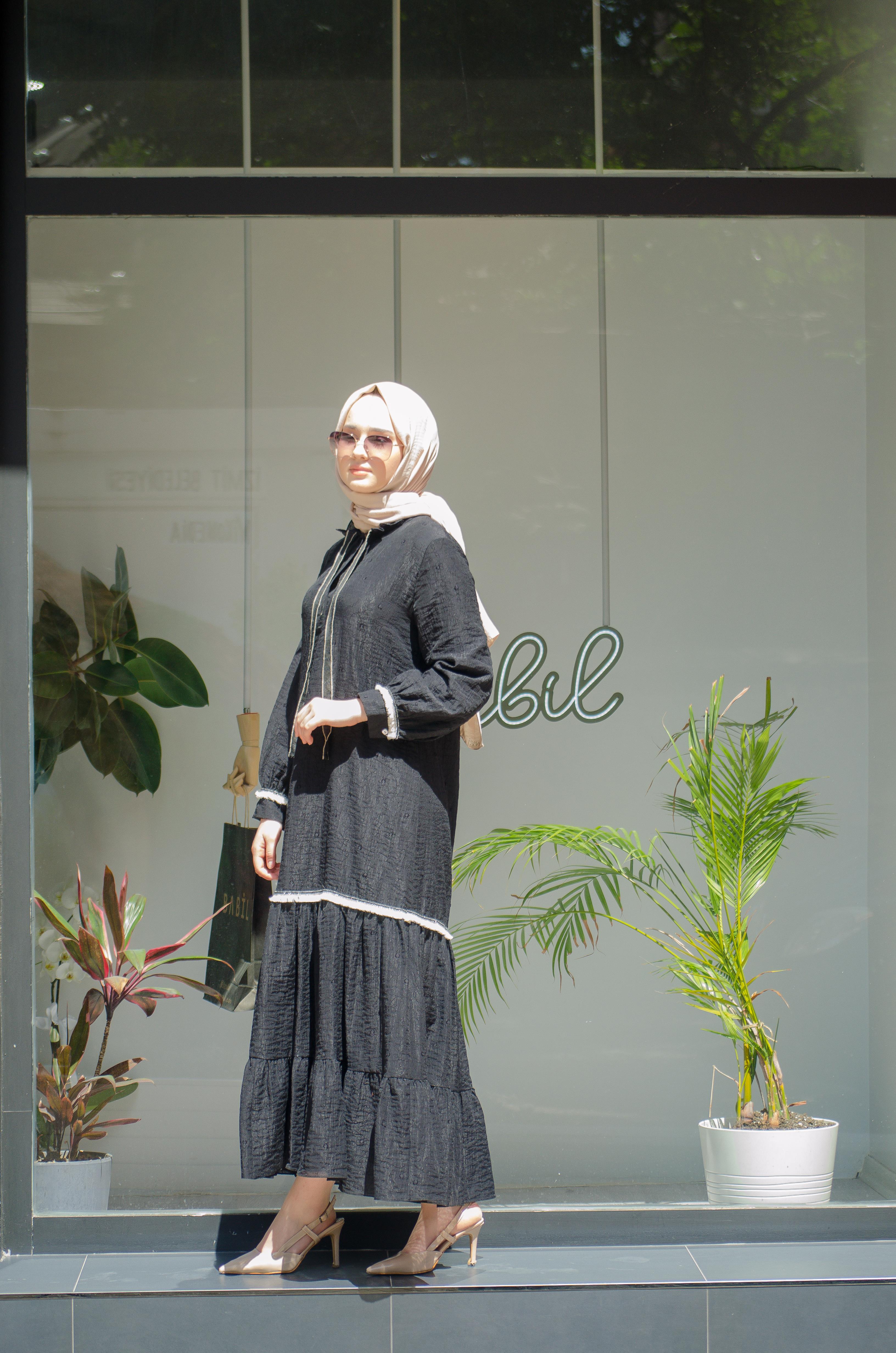 Venöve Laira Elbise Siyah 24sselb0003 - Babilbutik