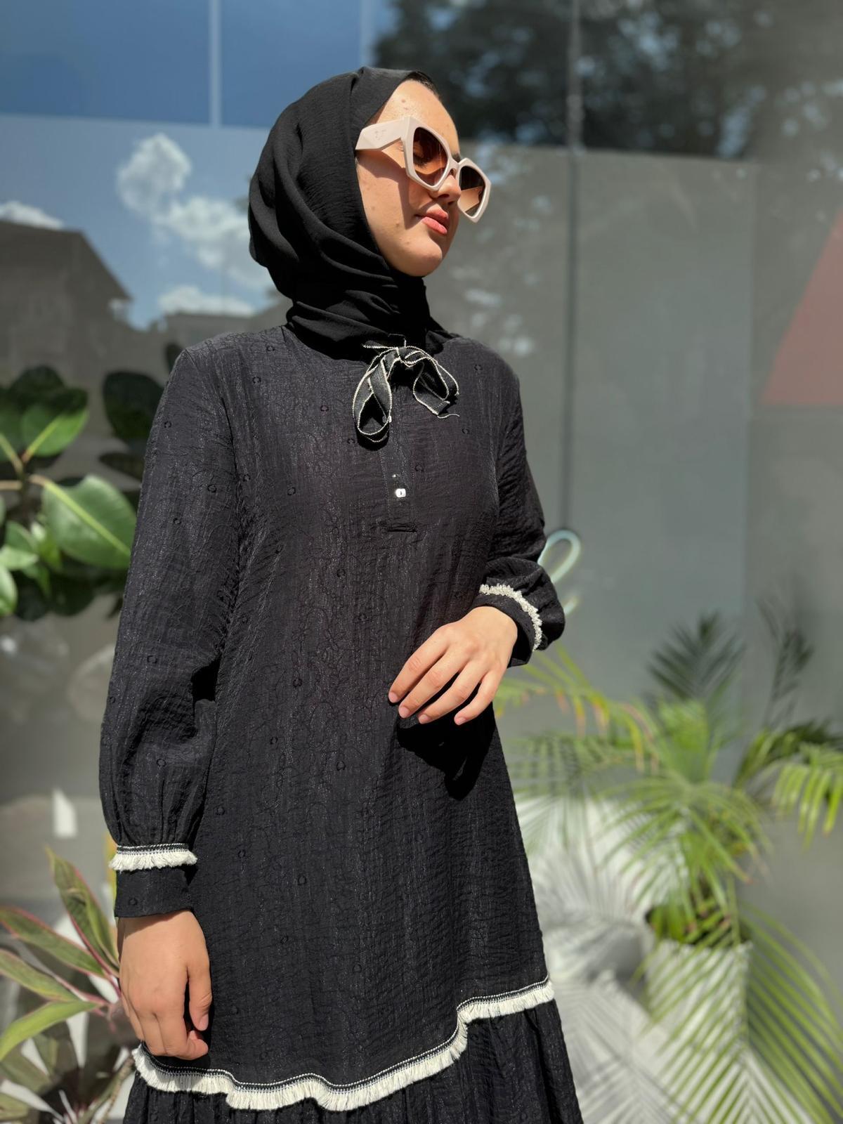 Venöve Laira Elbise Siyah 24sselb0003 - Babilbutik