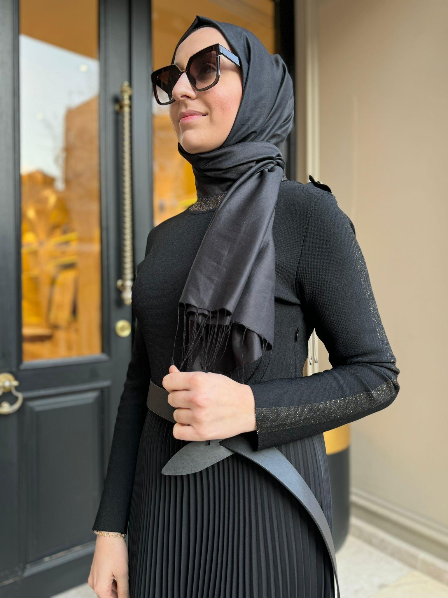 Venöve Tadic Elbise Siyah 24sselb0031 - Babilbutik