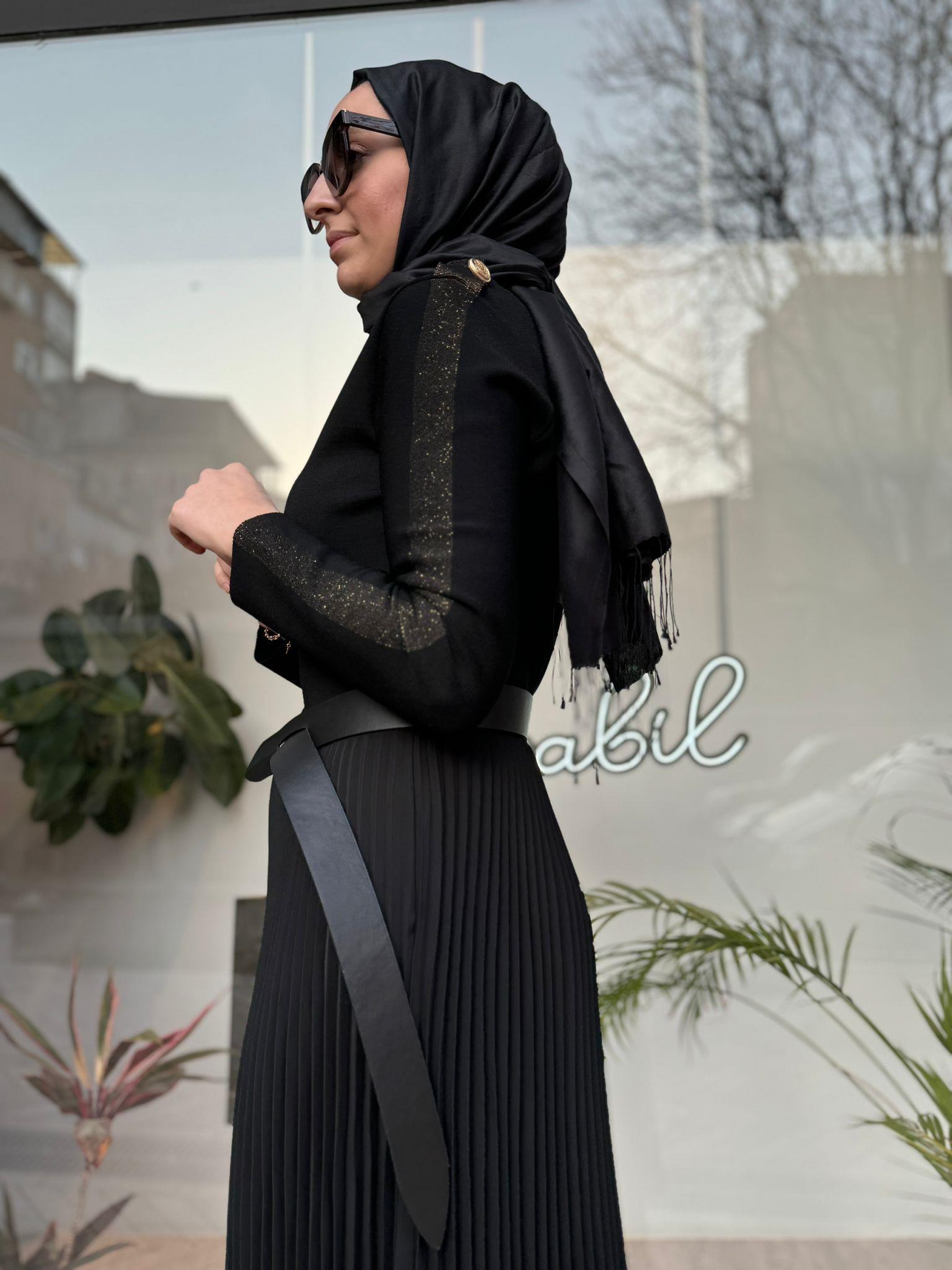 Venöve Tadic Elbise Siyah 24sselb0031 - Babilbutik