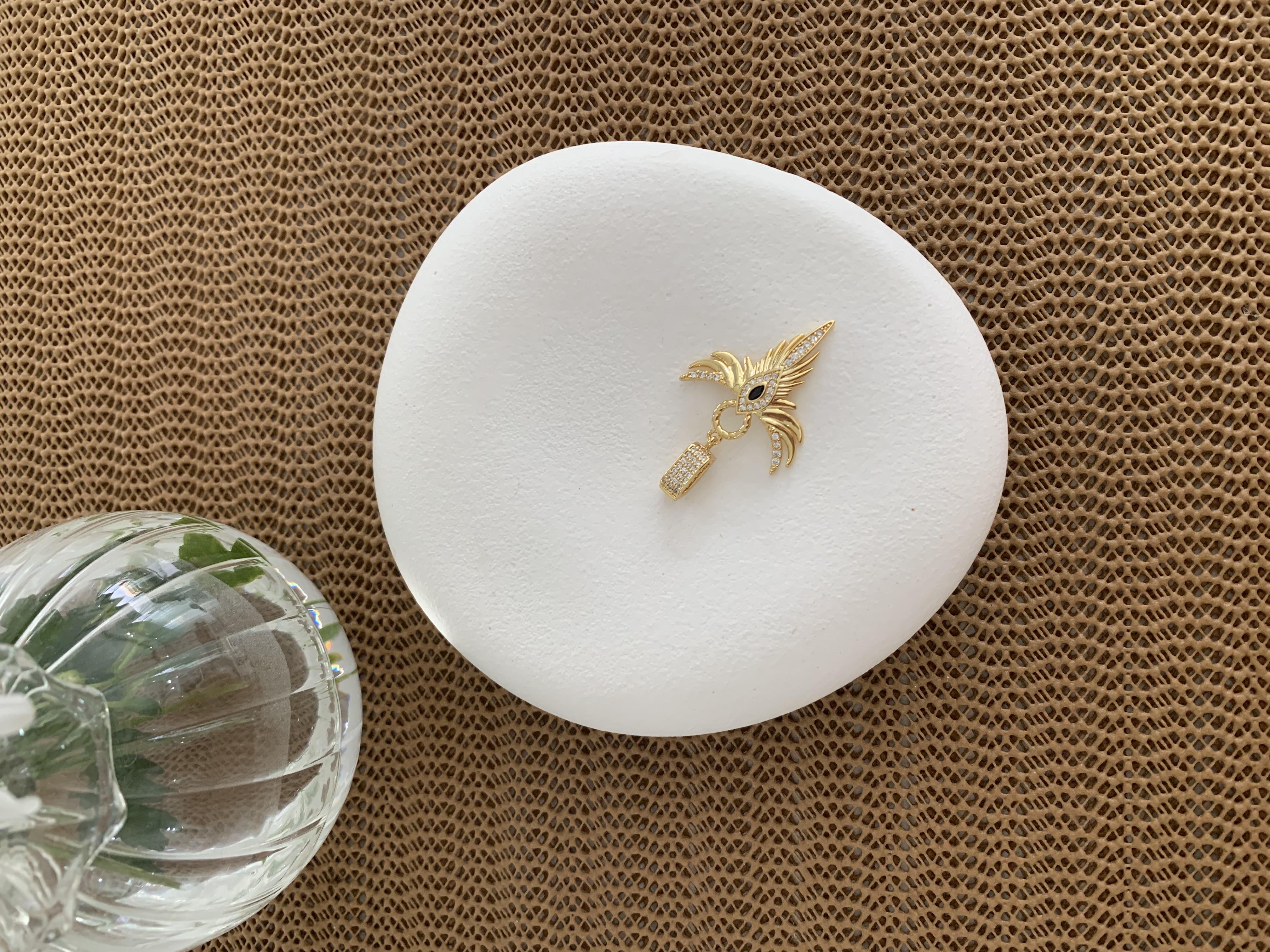 Özel Seri Gold Taşlı Ankakuşu Charm