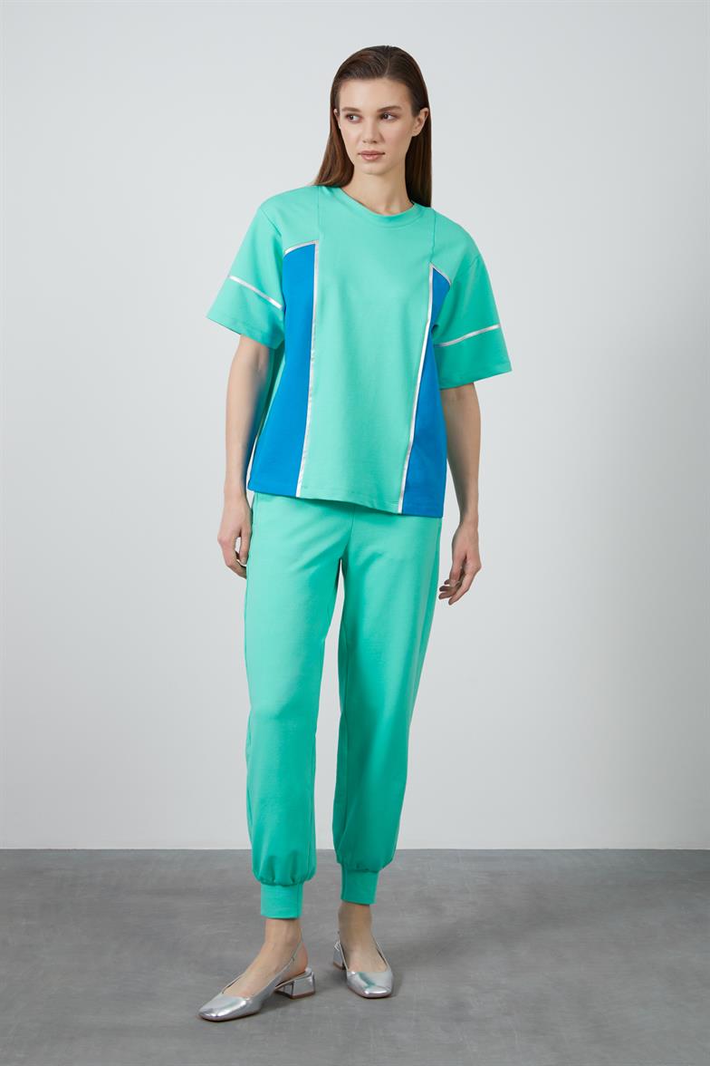 Dark Green Tracksuit With Silver Bike Detail