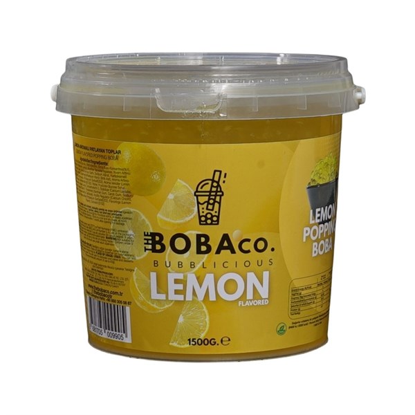 Lemon Bubble Tea Popping Boba 1,5Kg | The Boba Co.