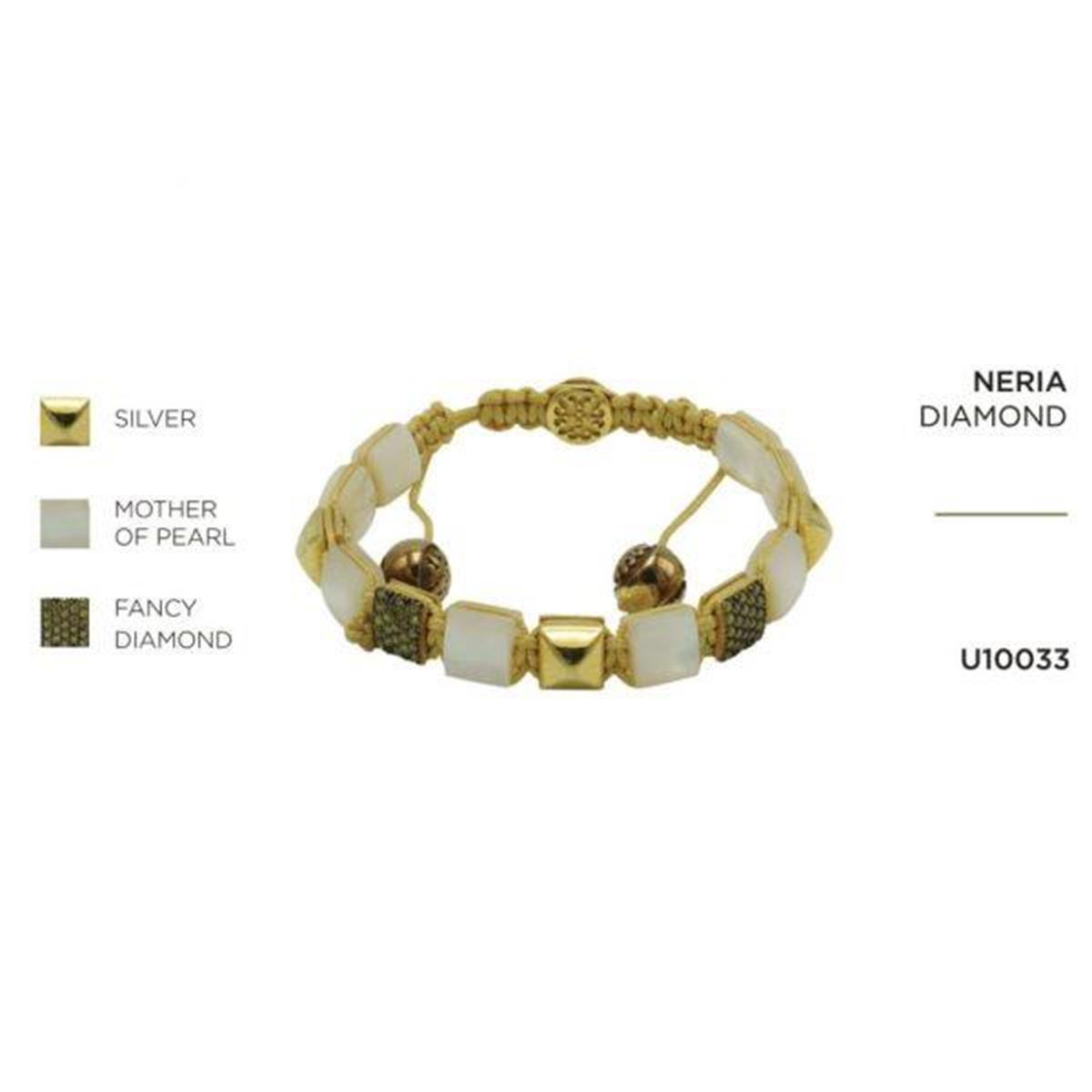 Soyal Unity 925 Ayar Gümüş 0,26 Ct Pırlanta Sedef Taşlı Erkek Bileklik ...